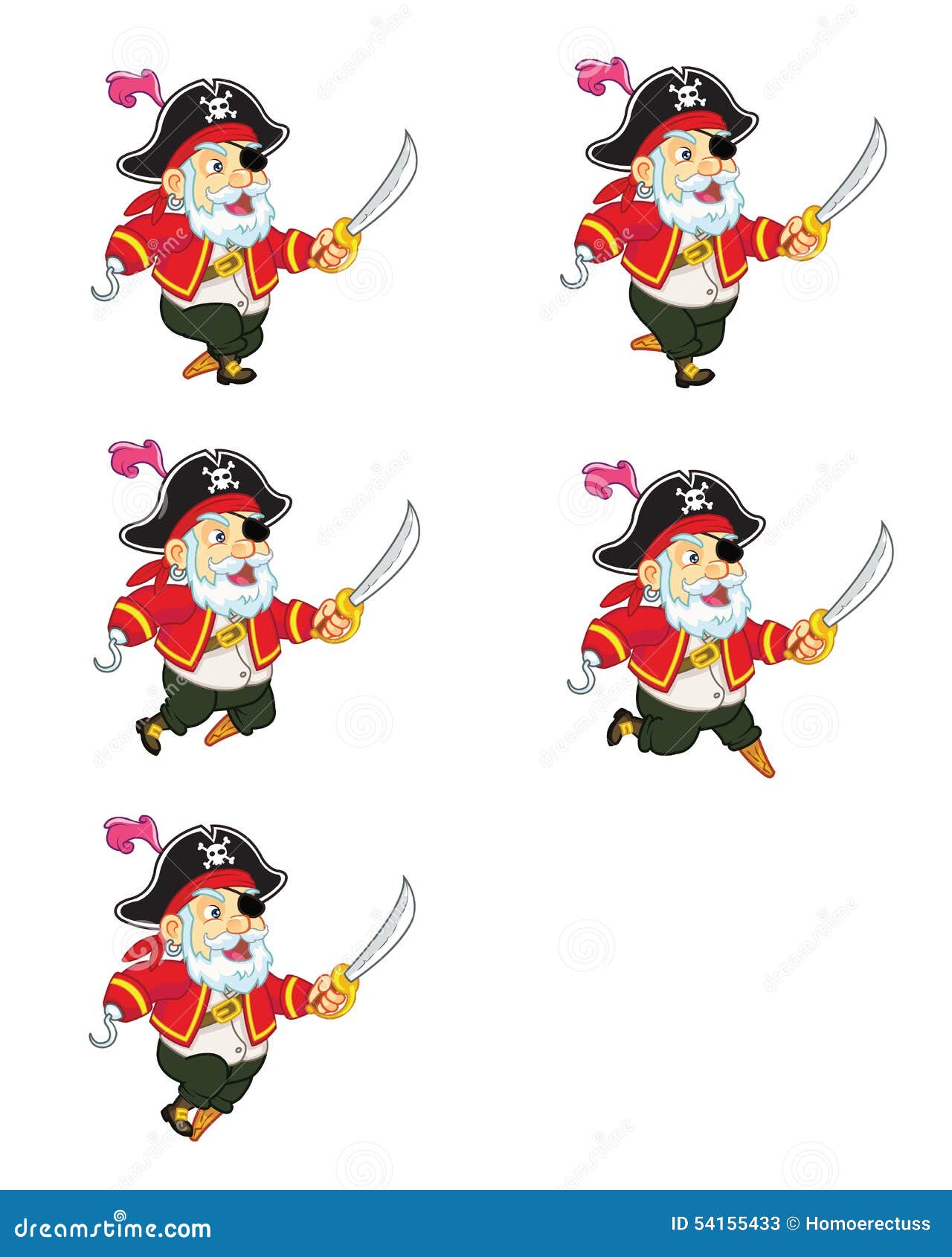 Old Pirate Game Sprite stock illustration. Illustration of stabbing ...