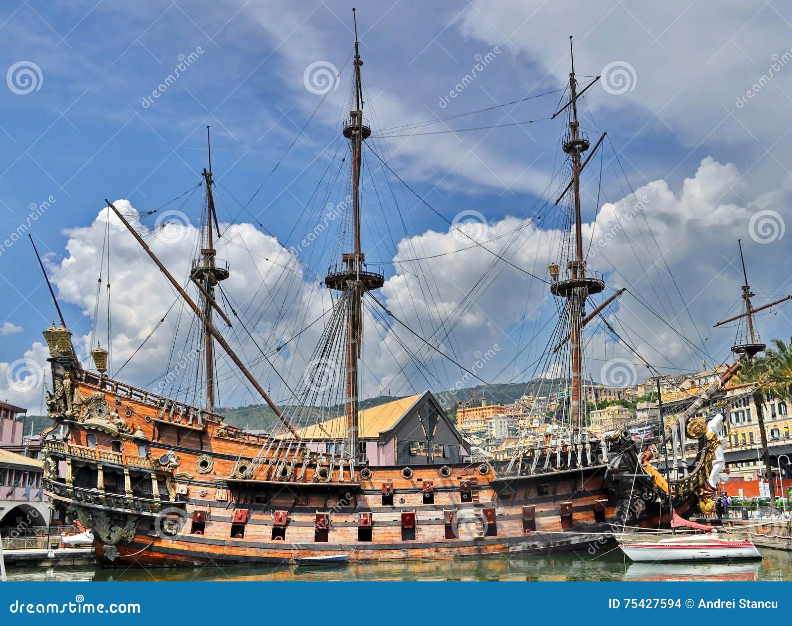 Old pirate ship stock photo. Image of battleship, attraction - 75427594