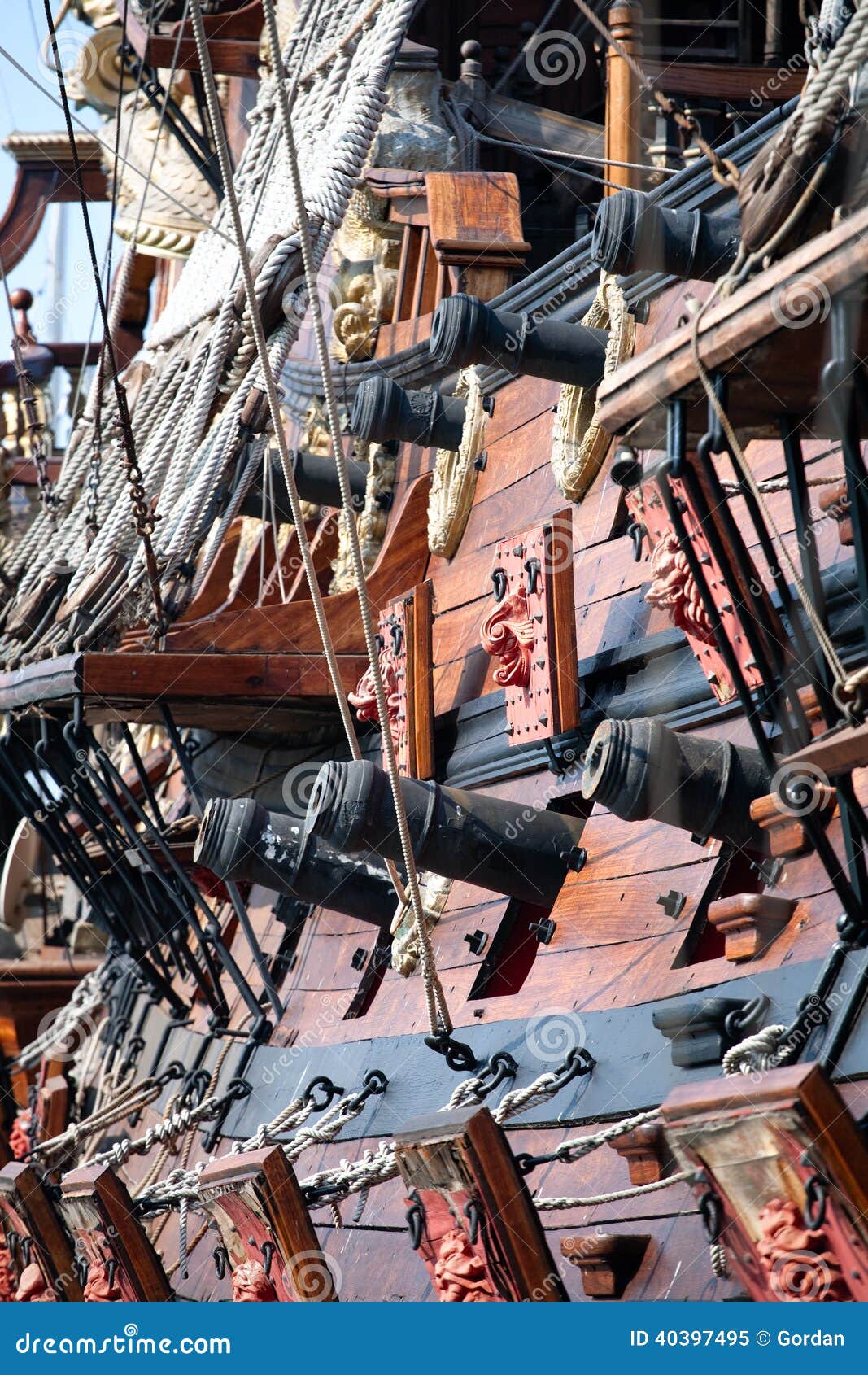 Old pirate ship stock image. Image of dockyard, explore - 40397495