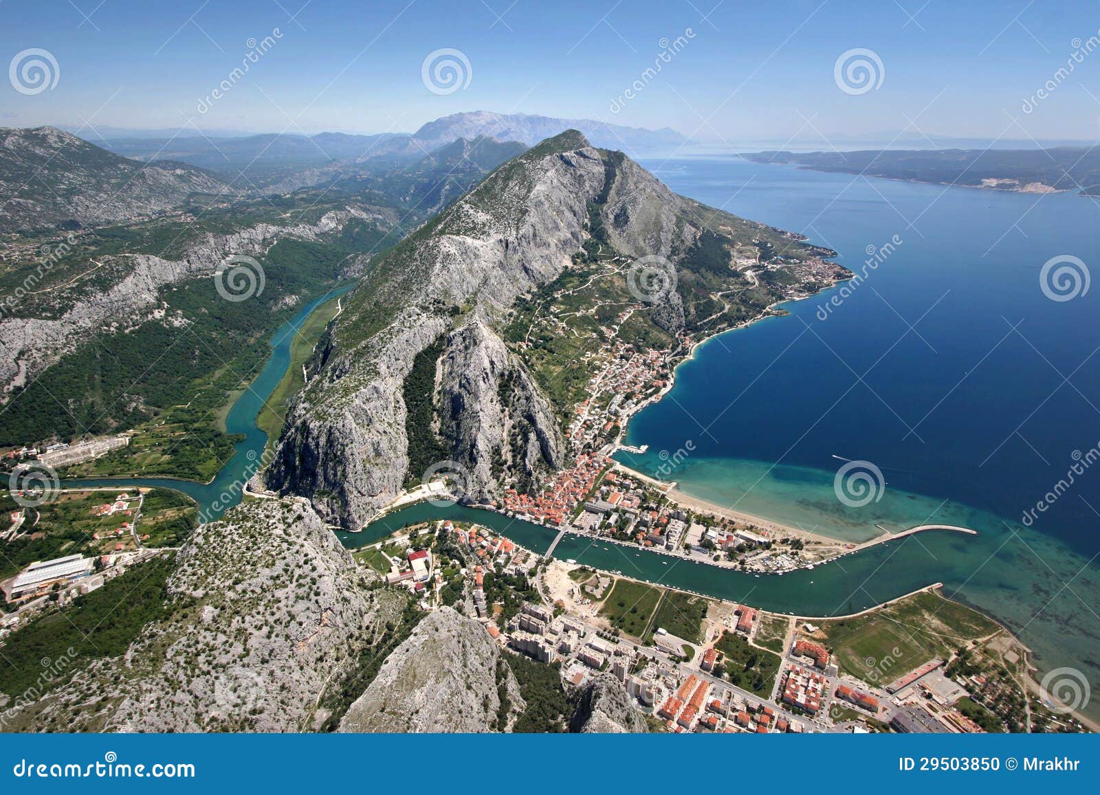 Old Pirates Town Omis, Croatia Stock Photo - Image of amazing, aerial ...