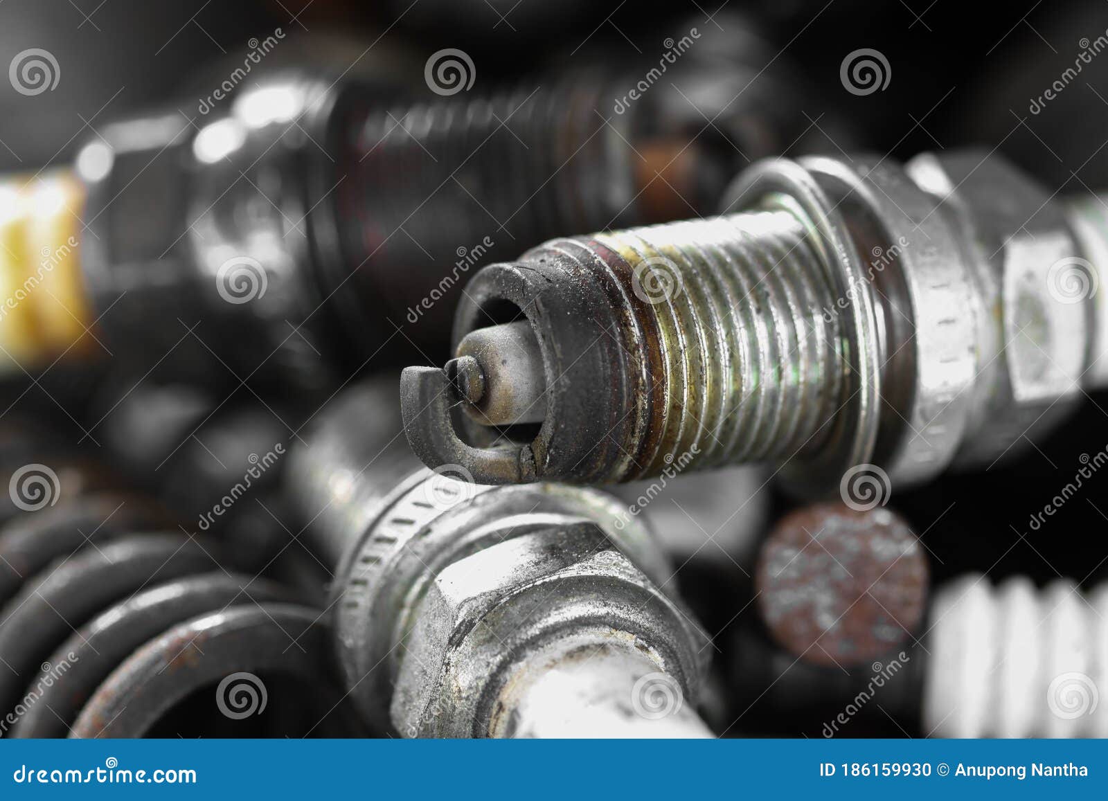 Old Pistons that Have Been Used in the Engine. Stock Photo - Image of ...