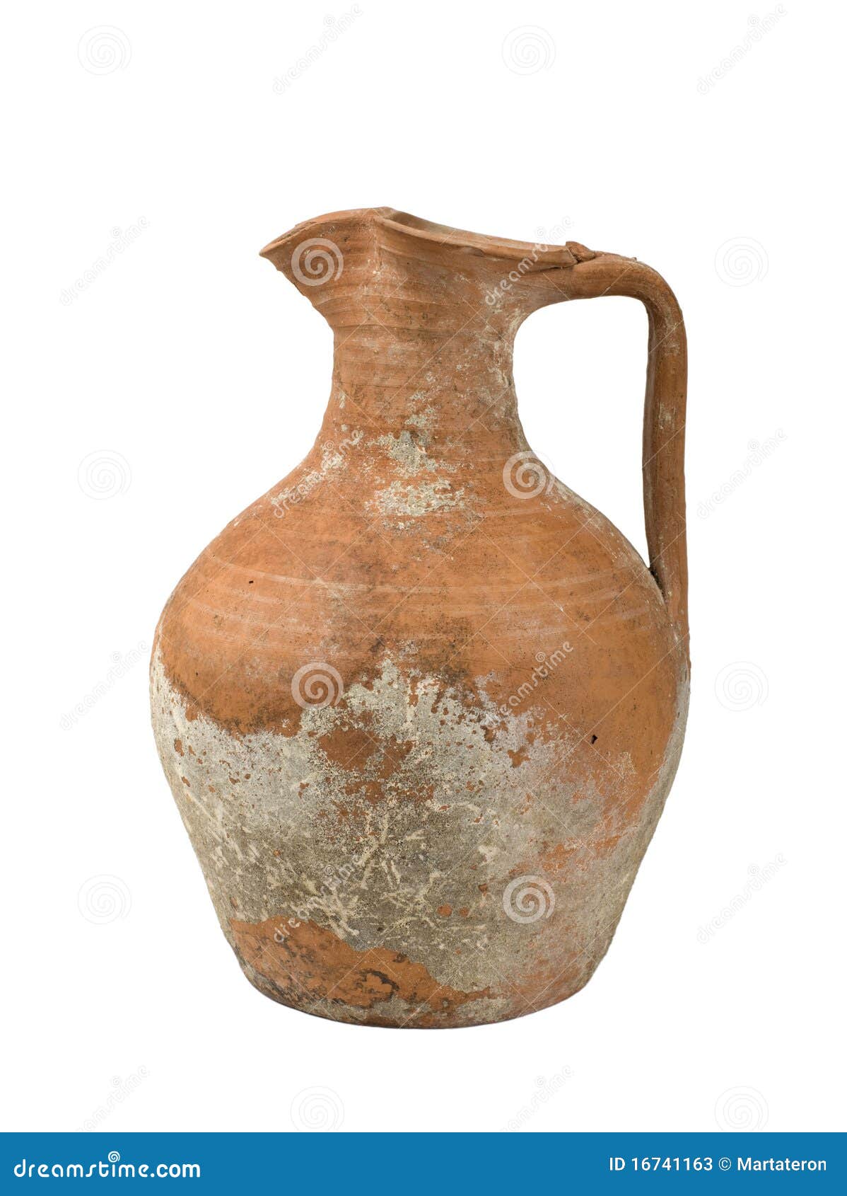 Old pitcher stock image. Image of brown, isolated, patina - 16741163