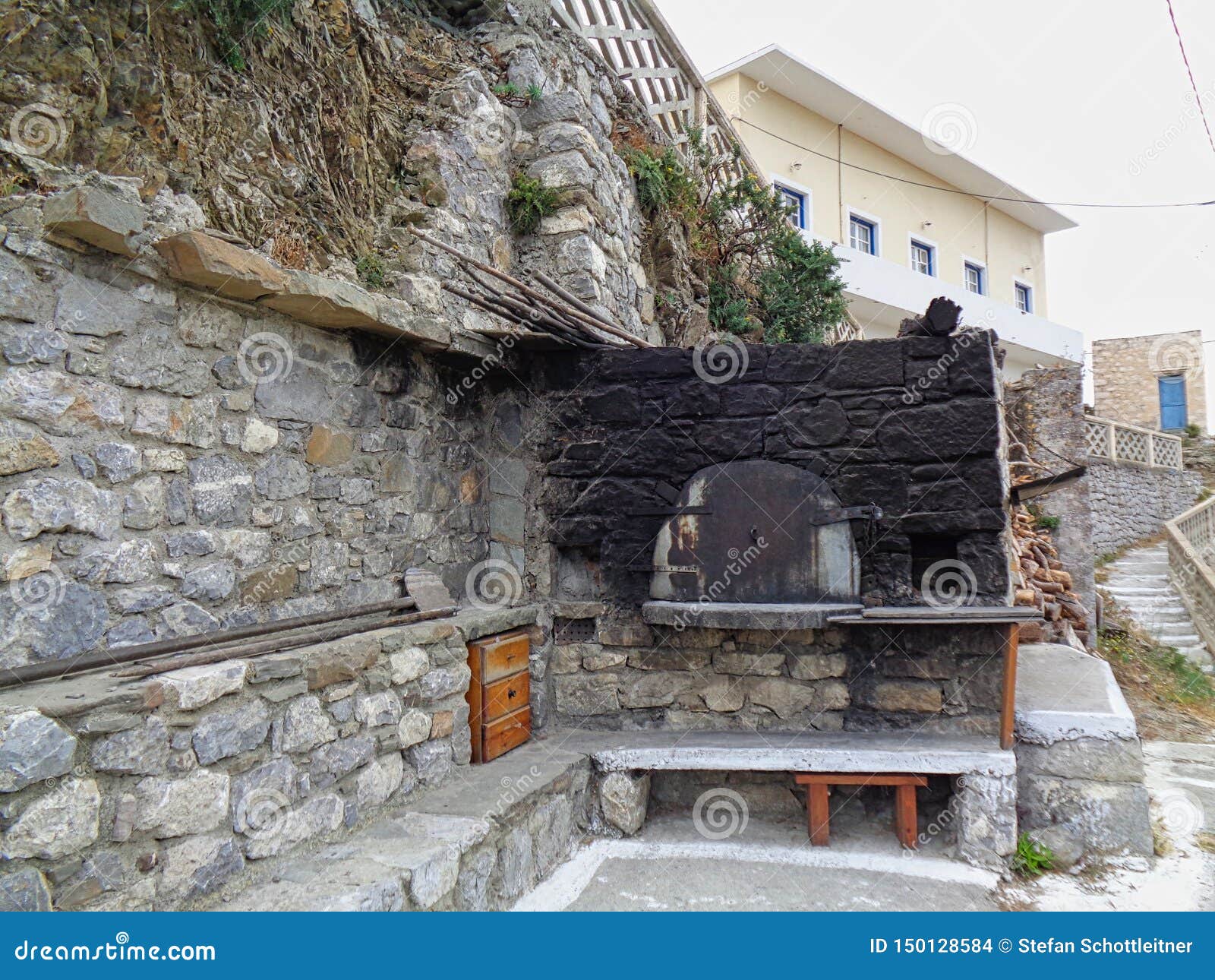 An Old Pizza Oven in a Tavern in Italy at Summer Stock Photo - Image of ...