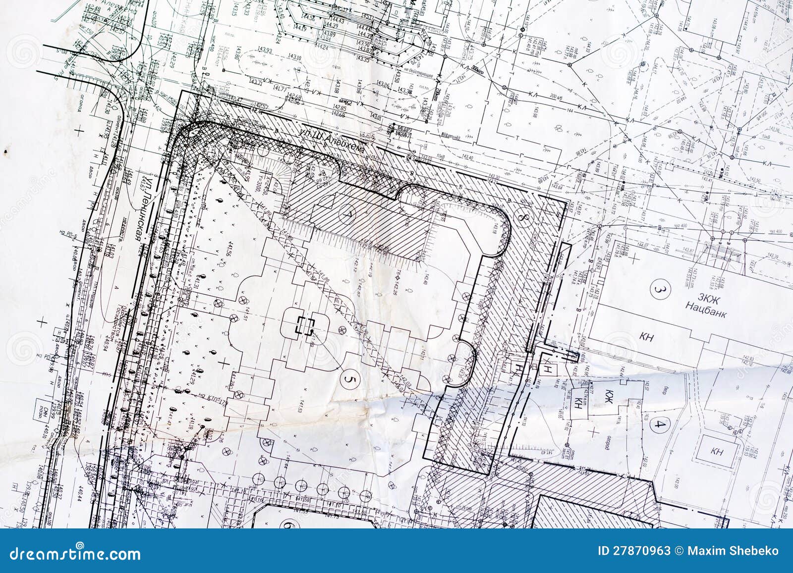 Old plan of city stock image. Image of construction, historical - 27870963