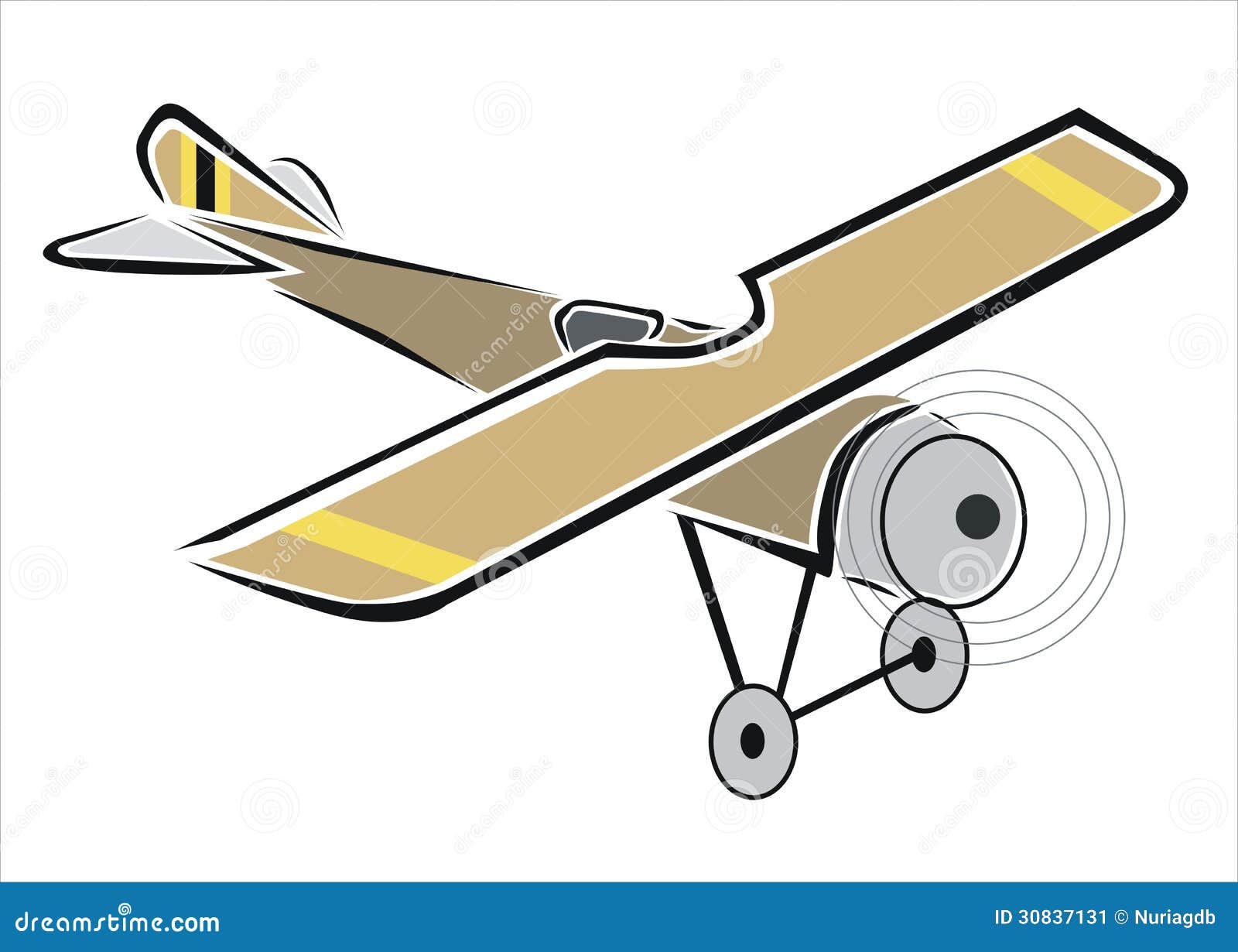 Old plane stock vector. Illustration of aeroplane, drawing - 30837131