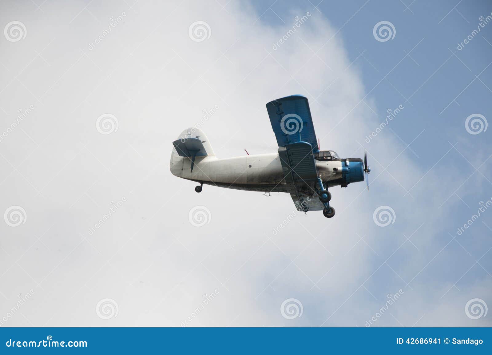 Old plane flying stock image. Image of airshow, duxford - 42686941