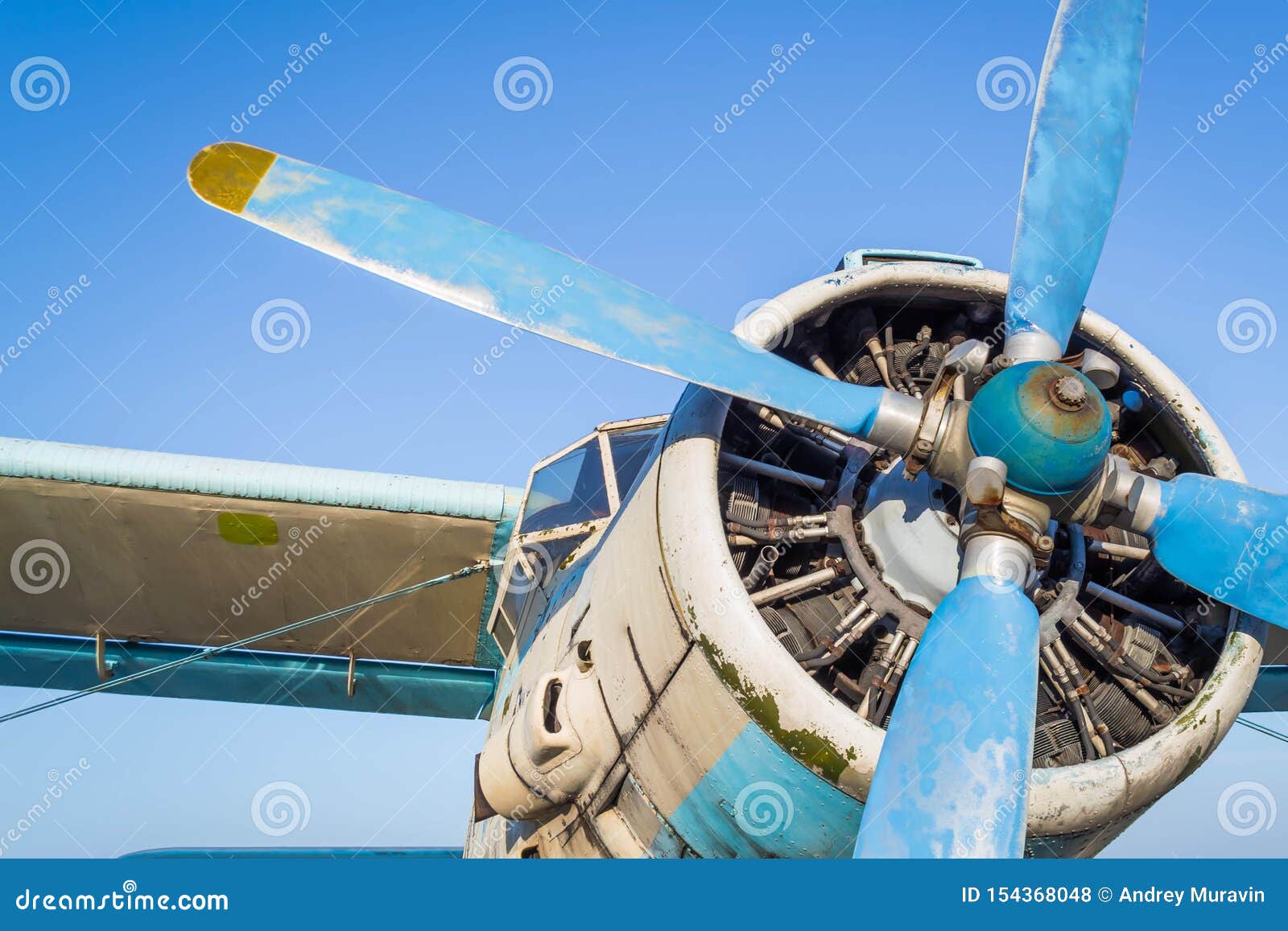 Old plane stock photo. Image of flying, aircraft, propeller - 154368048