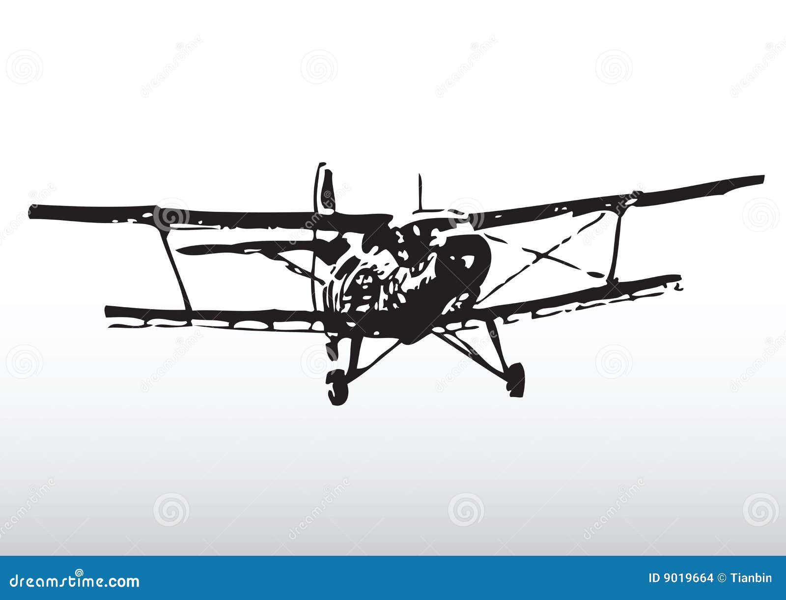 Old Plane Silhouette stock vector. Illustration of cartoon - 9019664