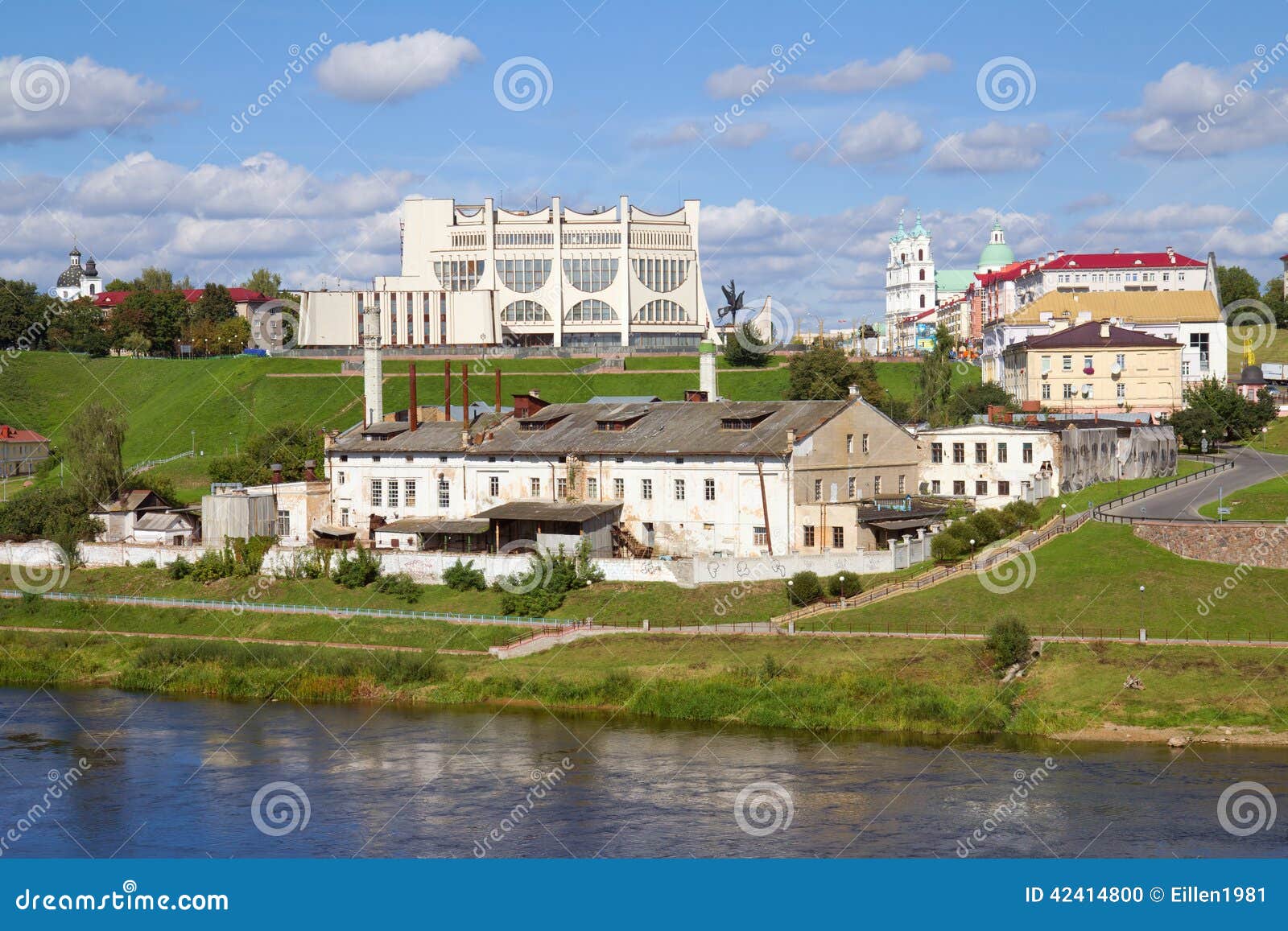 Old Plant and Neman River. Grodno, Belarus Stock Photo - Image of ...