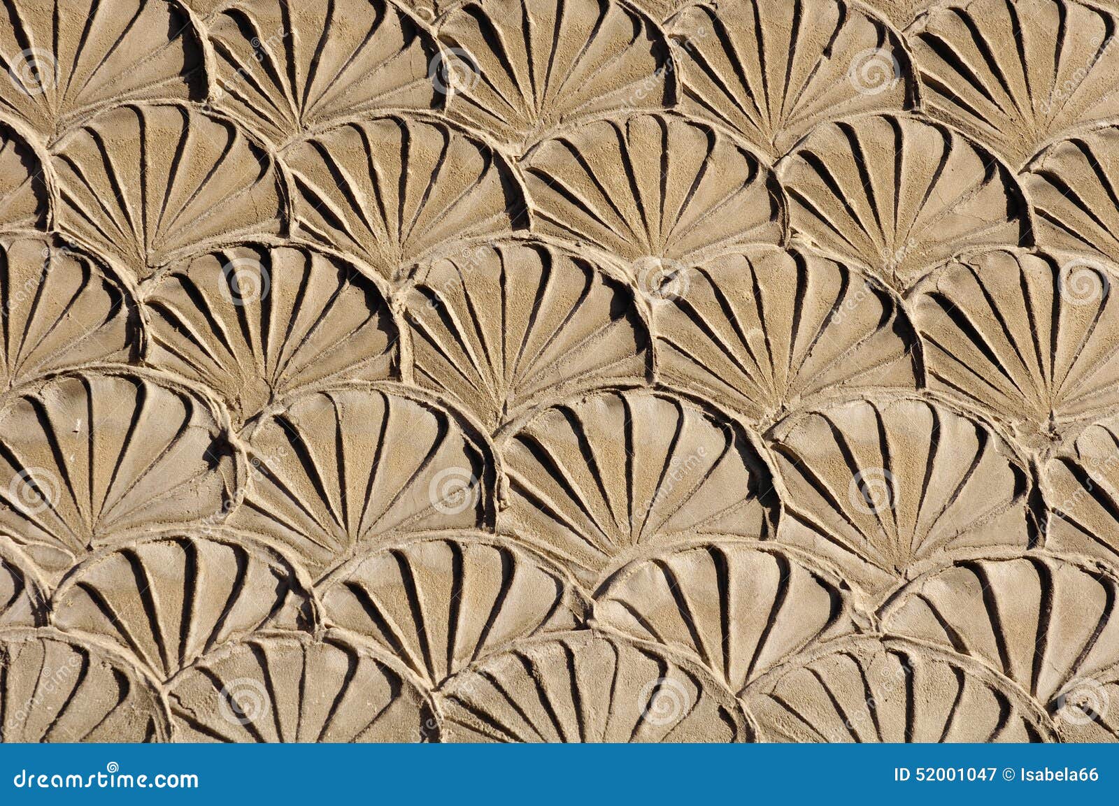 Old Plaster Imitation Shells on Wall Stock Image - Image of ovals ...