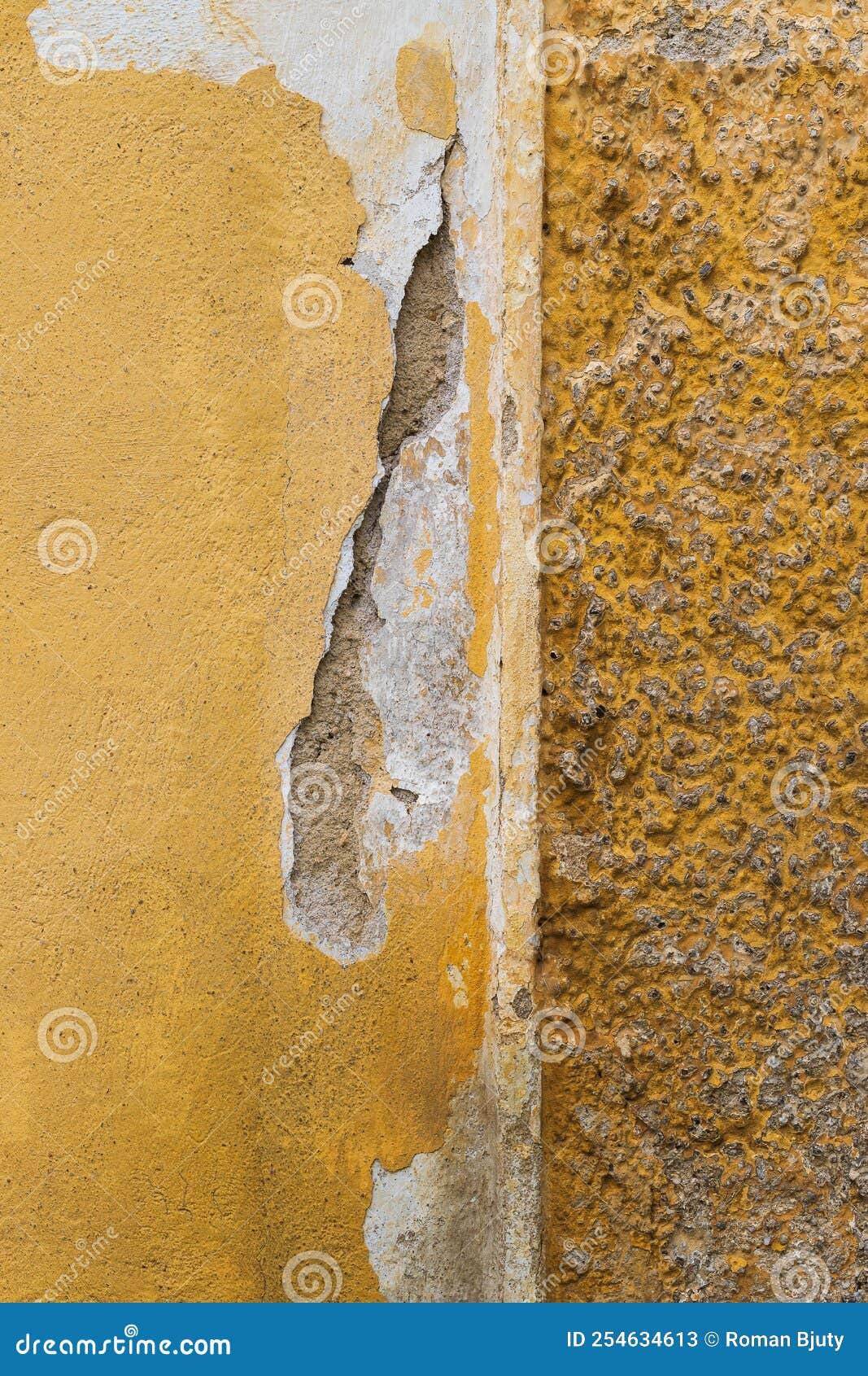 The Old Plastered Wall is Chipped. the Plaster is Falling Off Stock ...