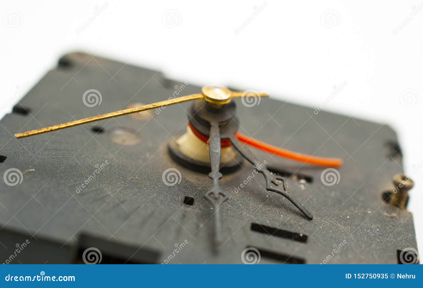 Old Plastic Quartz Alarm Clock Stock Image - Image of face, timepiece ...