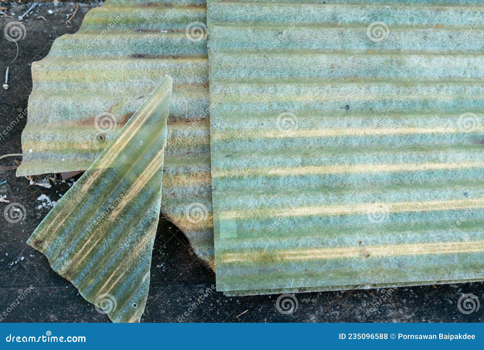 Plastic Roof Tiles For The House. Fragment Of The Roof With Samples Of ...