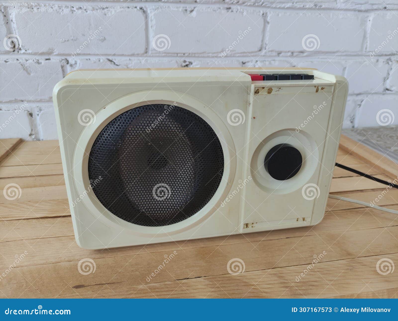 Old Plastic Wired Soviet Radio Receiver Stock Image - Image of ...