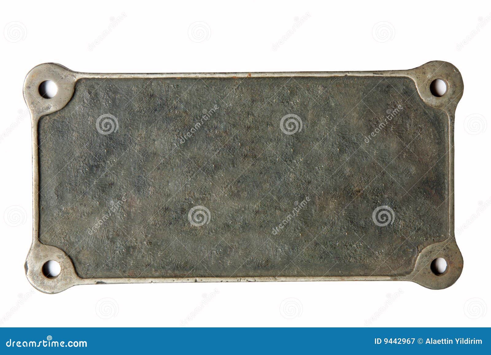Old plate stock image. Image of isolated, oldie, rusty - 9442967