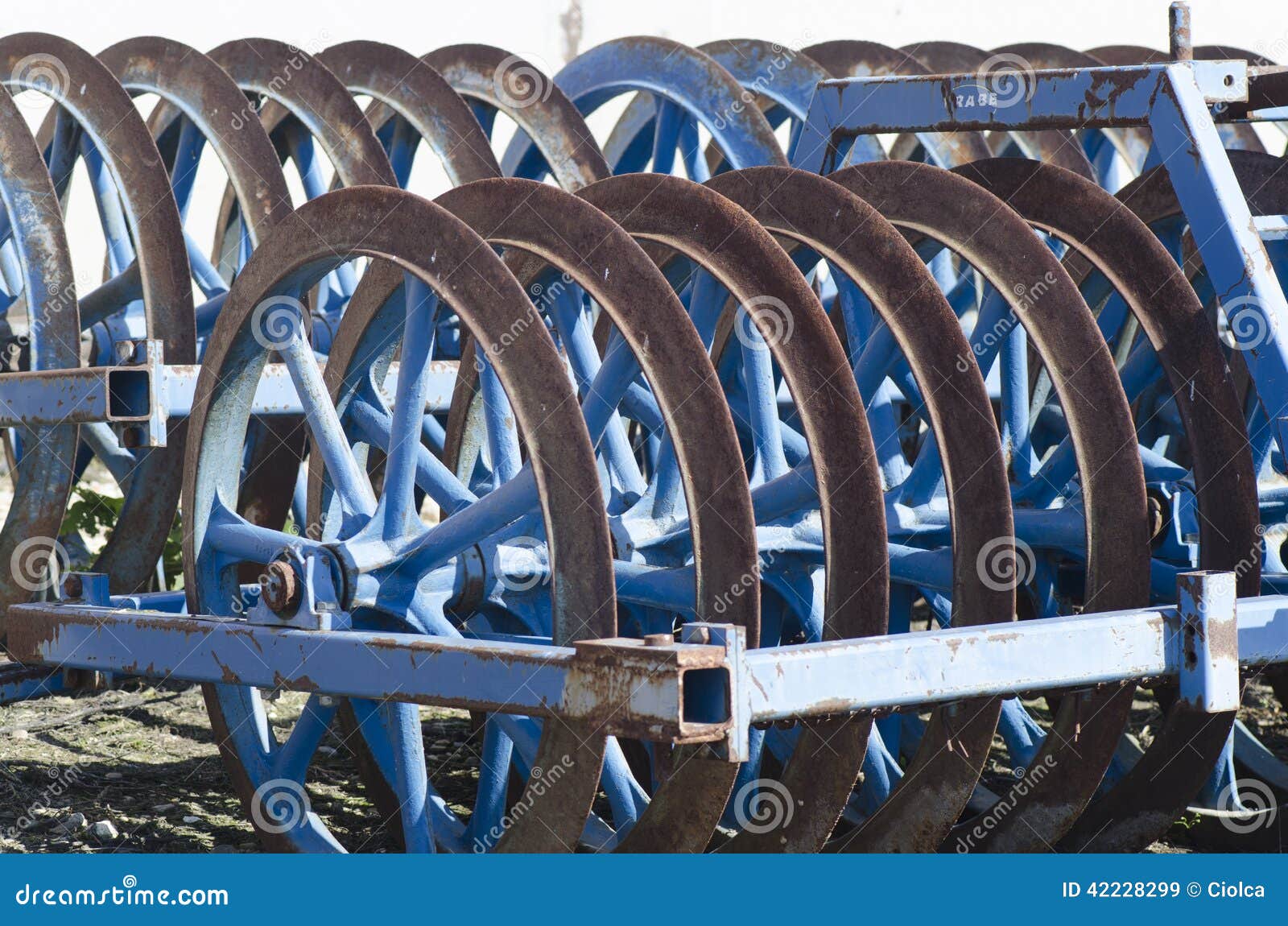 Old ploughing device stock image. Image of industry, equipment - 42228299