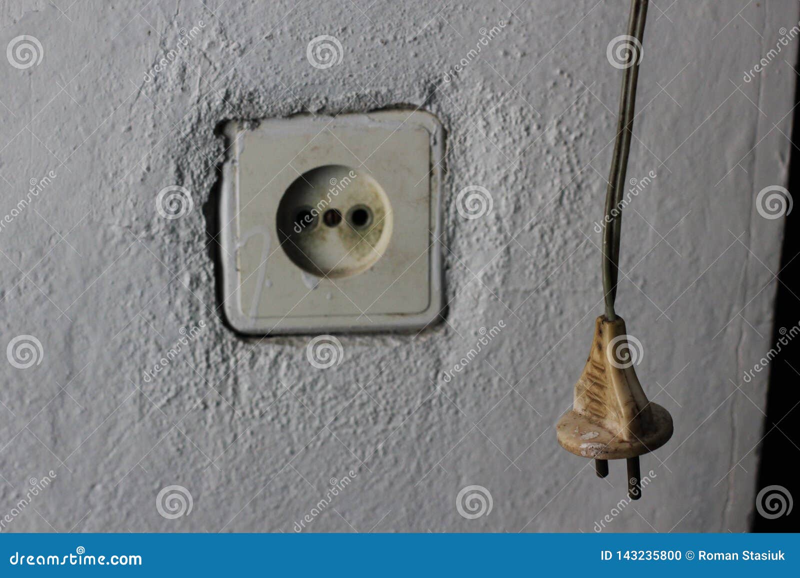 Old Electrical Outlet. Photo in Retro Style Stock Photo - Image of ...