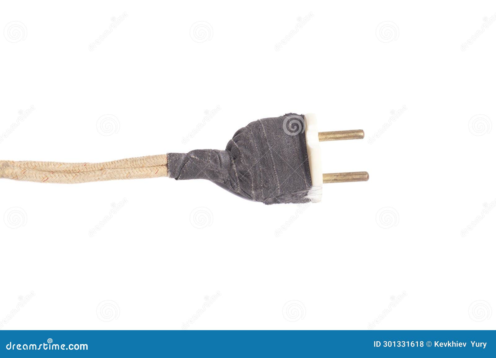 Old Plug Isolated on White Background Stock Photo - Image of connection ...