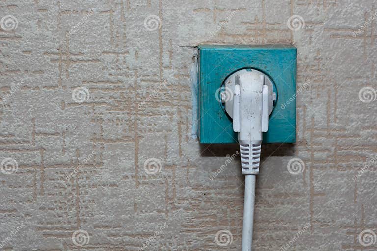 Old plug and socket stock image. Image of home, electricity - 204087743