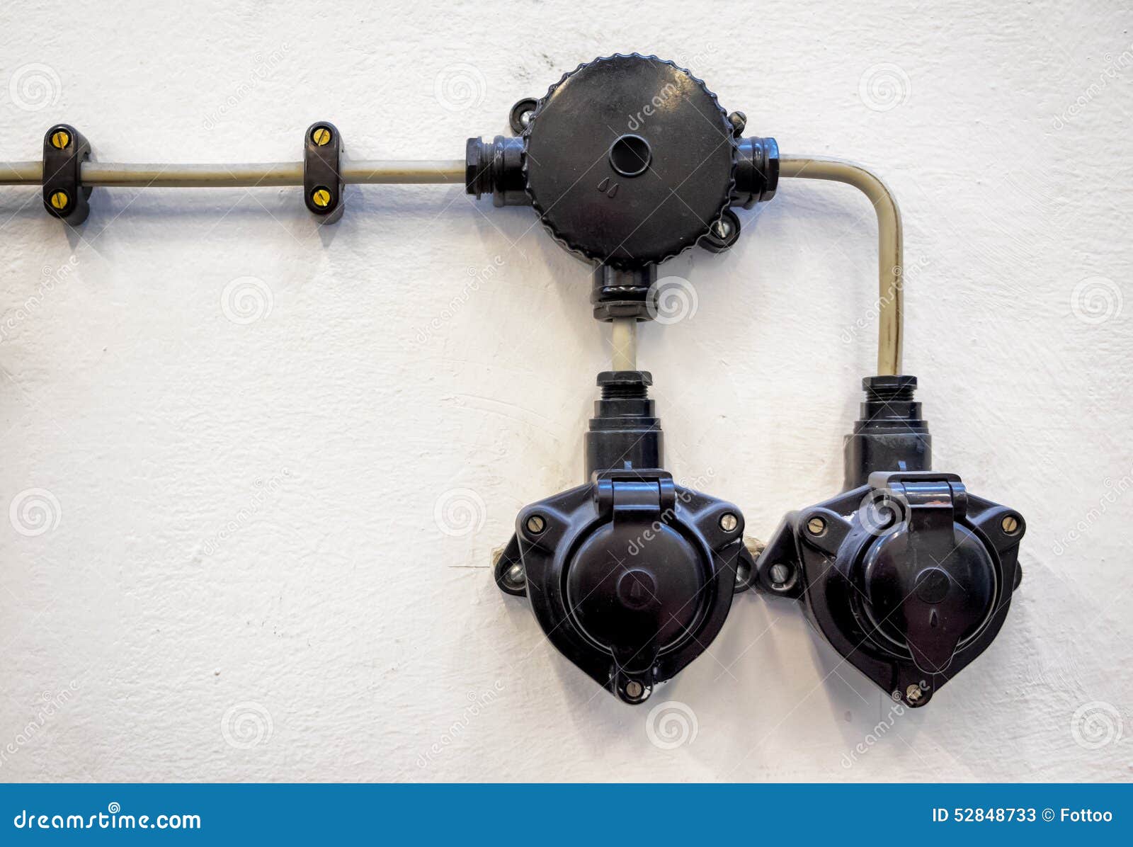 Old plug socket stock image. Image of wall, desolate - 52848733