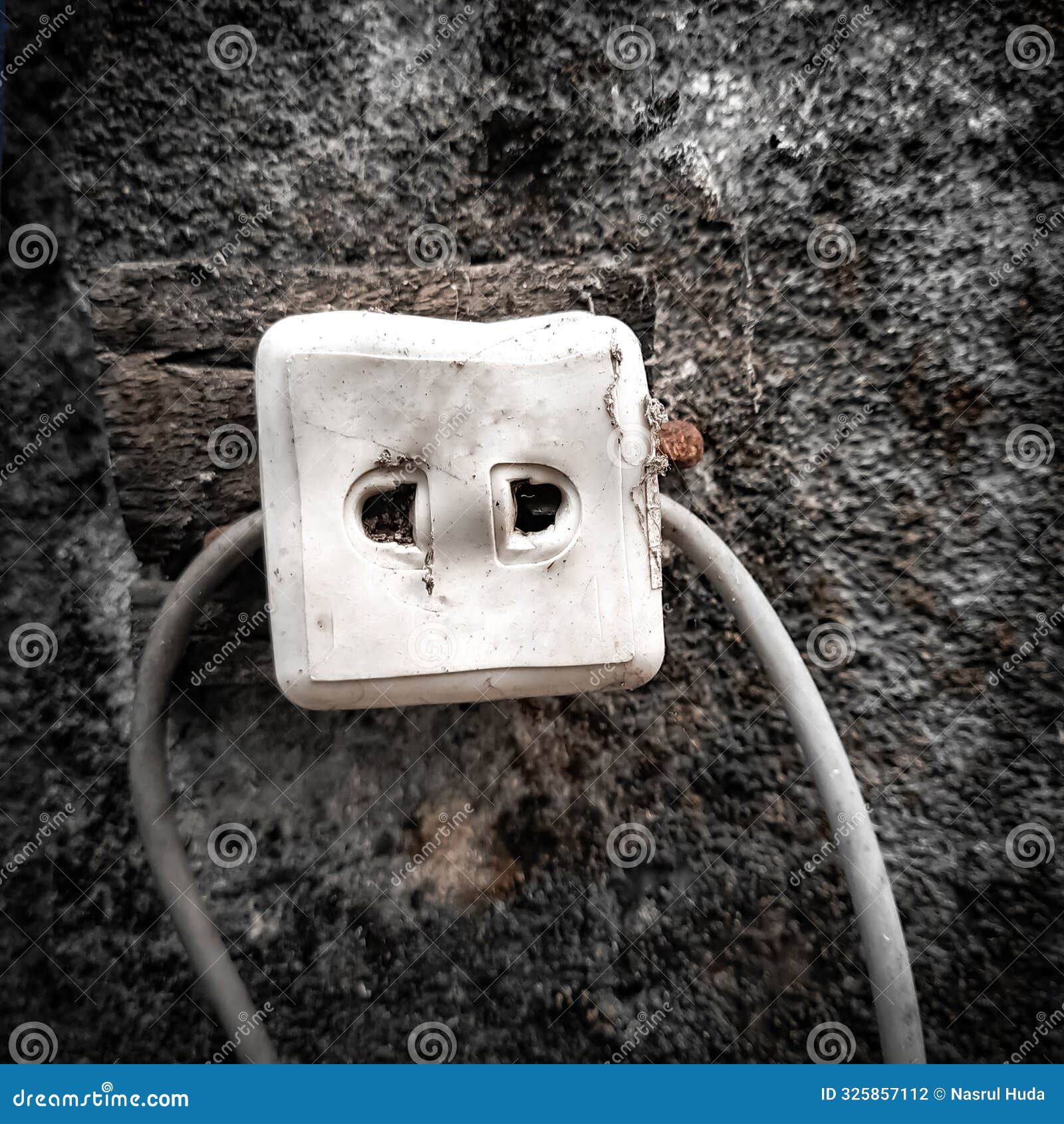 Old Plugs Sockets on the Wall Stock Photo - Image of nail, plugs: 325857112