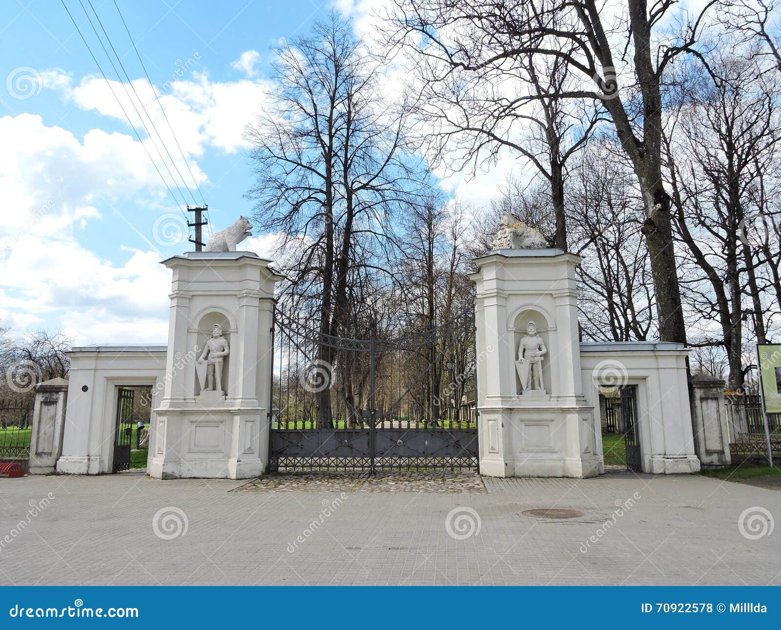 Old Plunge Town Park Gate, Lithuania Stock Photo - Image of stylish ...