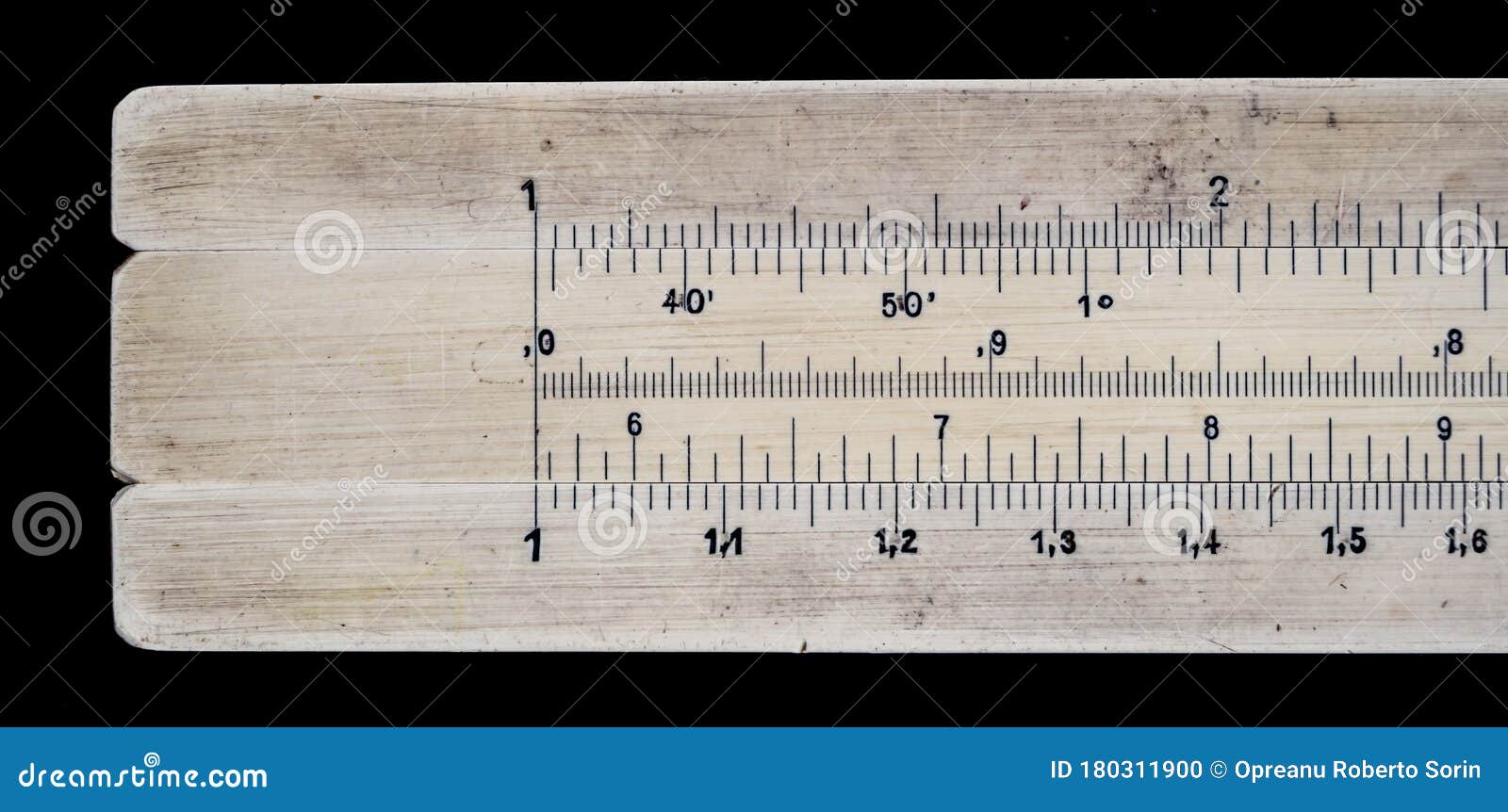 Old Pocket Slide Rule Mechanical Calculator Stock Photo - Image of ...