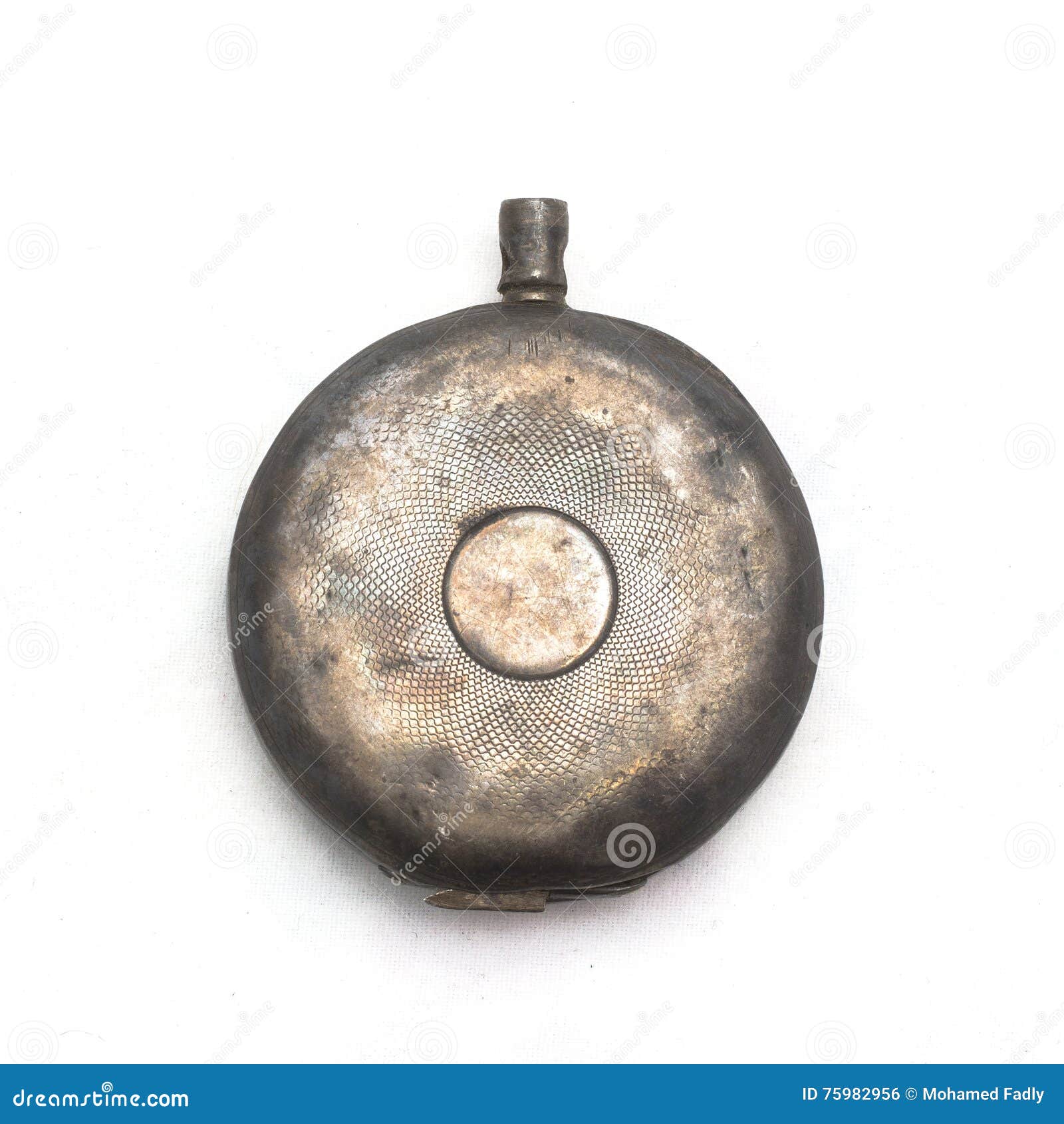Old Pocket Watch Back, Isolated on White Background Stock Photo - Image ...