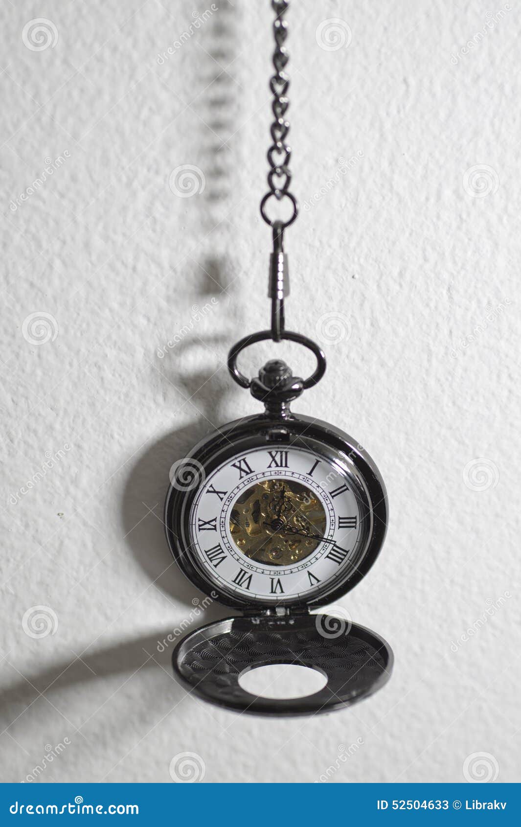 Old Pocket Watch Hanging on the Wall Stock Image - Image of pocket ...