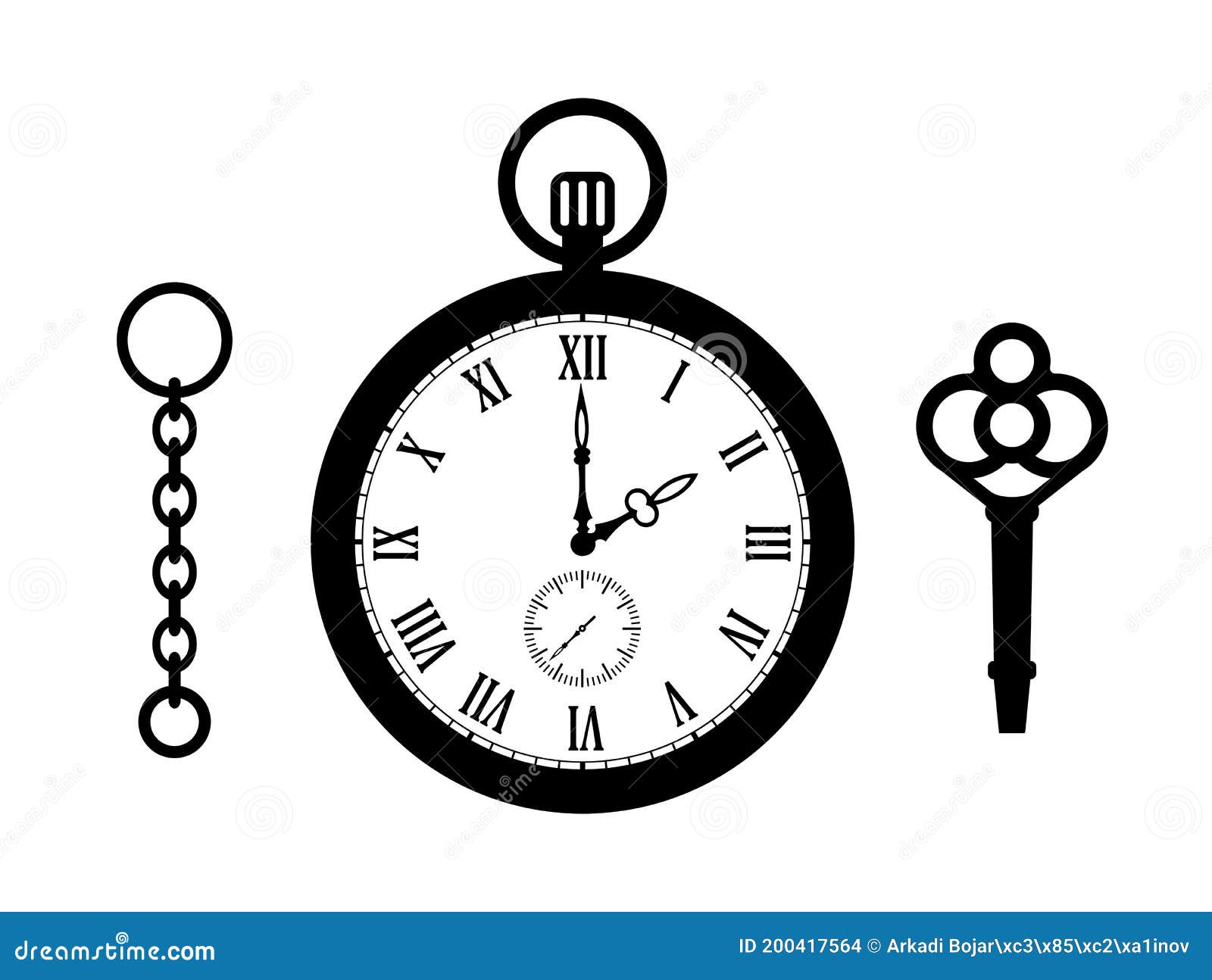 Pocket Watch Vector Illustration | CartoonDealer.com #97722486