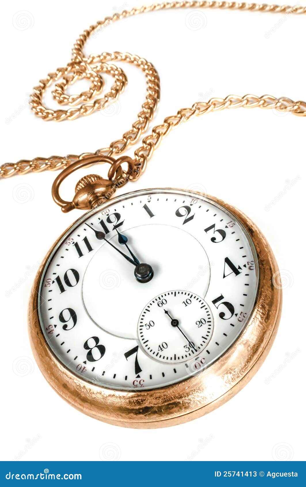 Old Pocket Watch on White Background Stock Image - Image of business ...