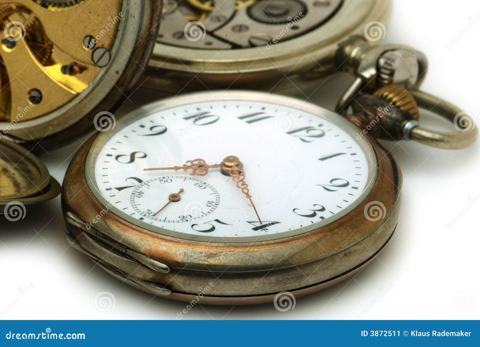 Old pocket watches stock image. Image of dial, mechanism - 3872511