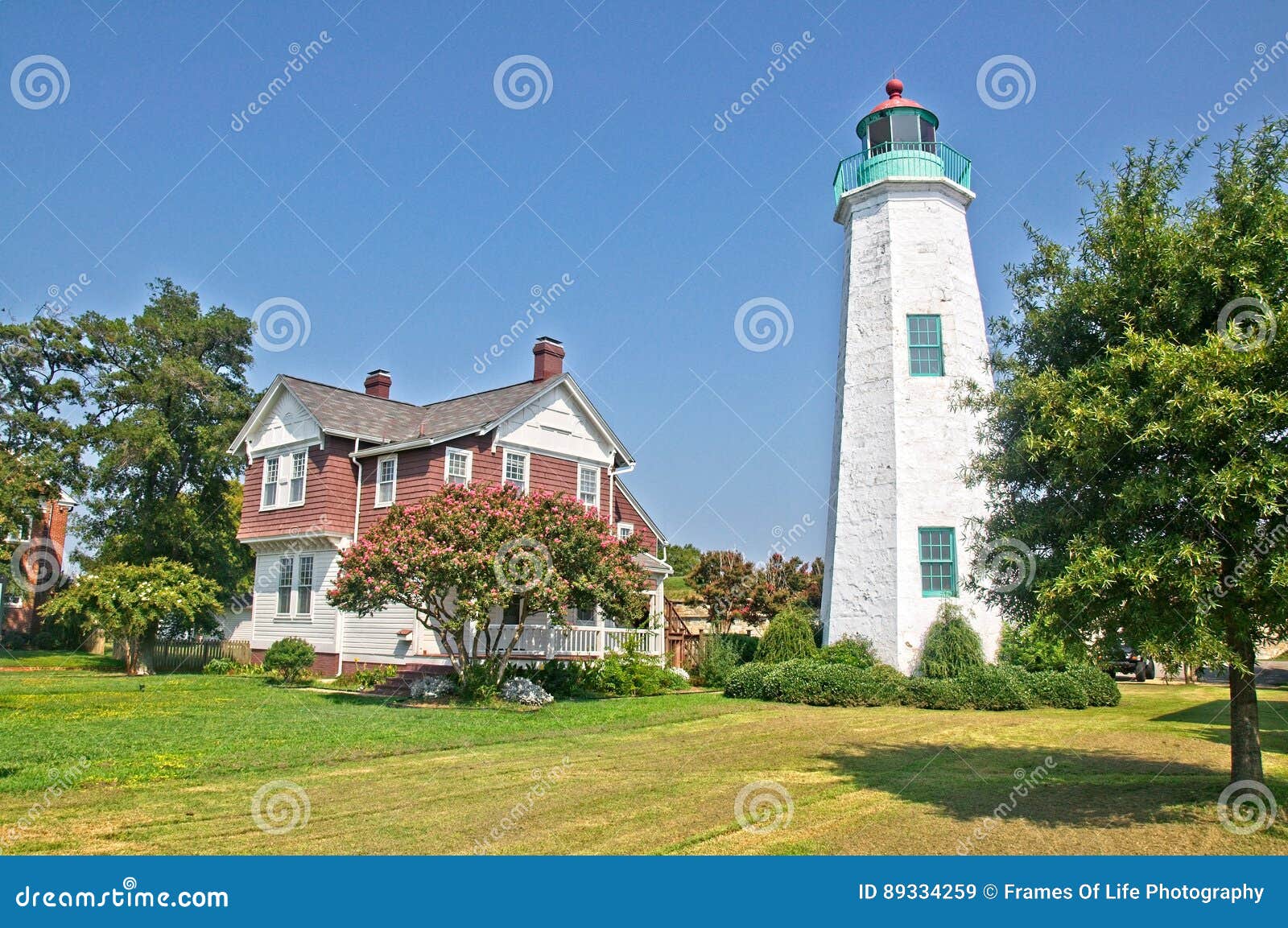 Old Point Comfort Light stock image. Image of british - 89334259