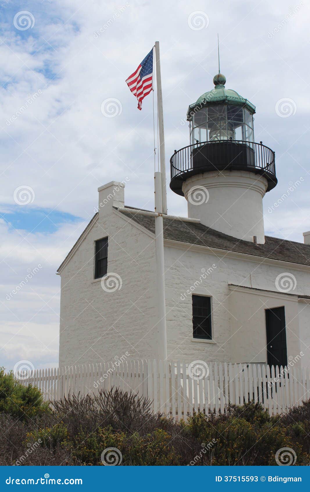 Old Point Loma Lighthouse stock image. Image of beacon - 37515593