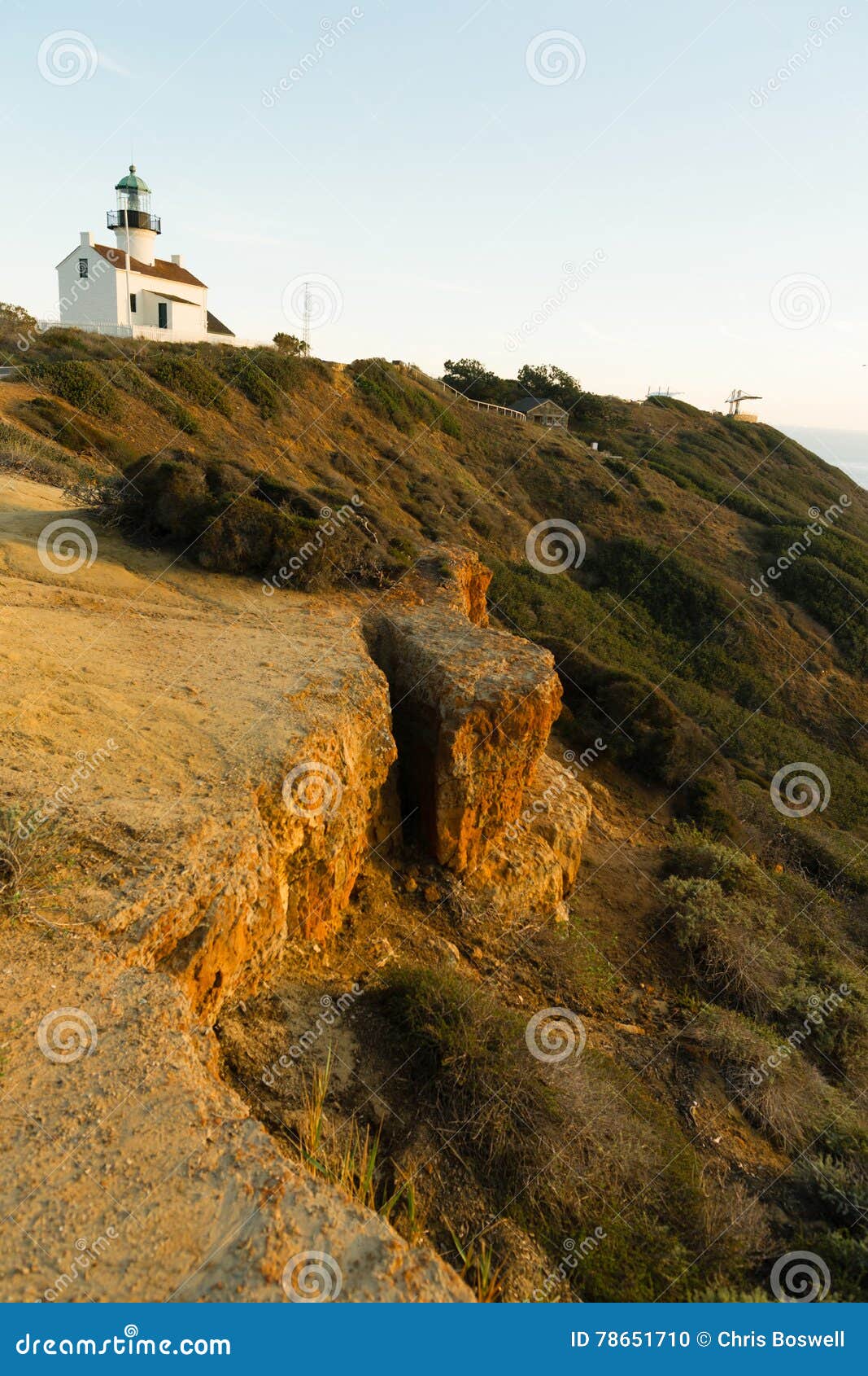 Old Point Loma Lighthouse Pacific Coast Light Station Stock Photo ...