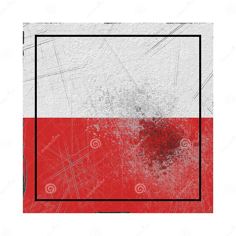 Old Poland flag stock illustration. Illustration of metal - 147486406