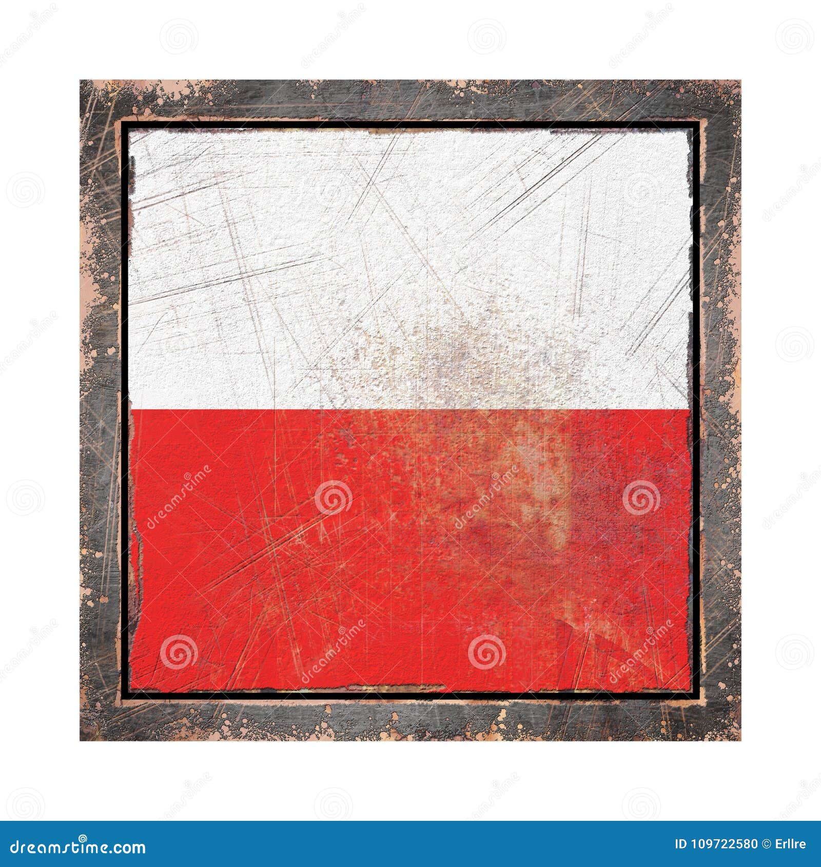 Old Poland flag stock illustration. Illustration of sign - 109722580