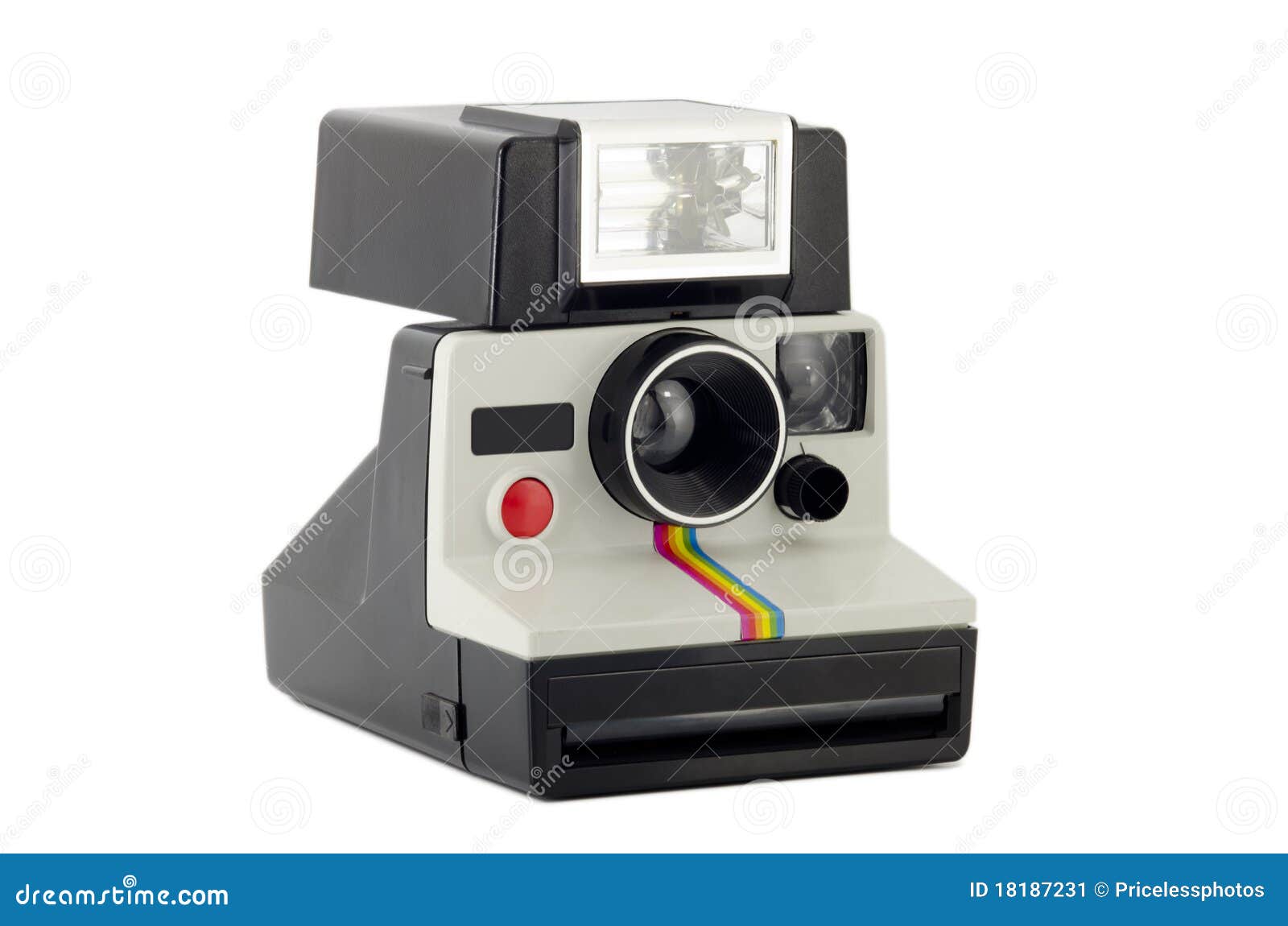 Old Polaroid Camera Isolated on White Editorial Photo - Image of camera ...