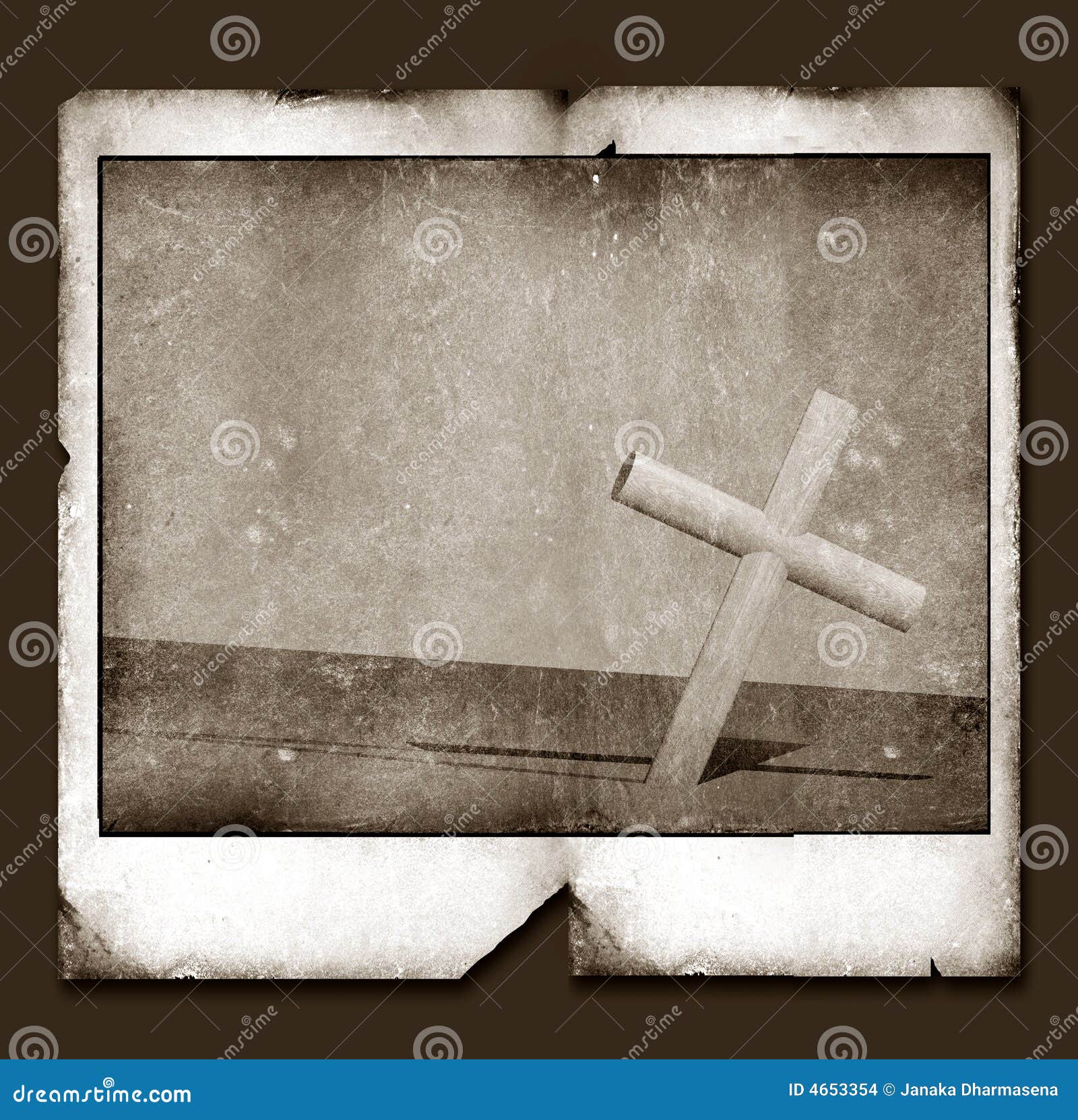 Old Polaroid Frame With Holy Cross Stock Photo | CartoonDealer.com #4653354