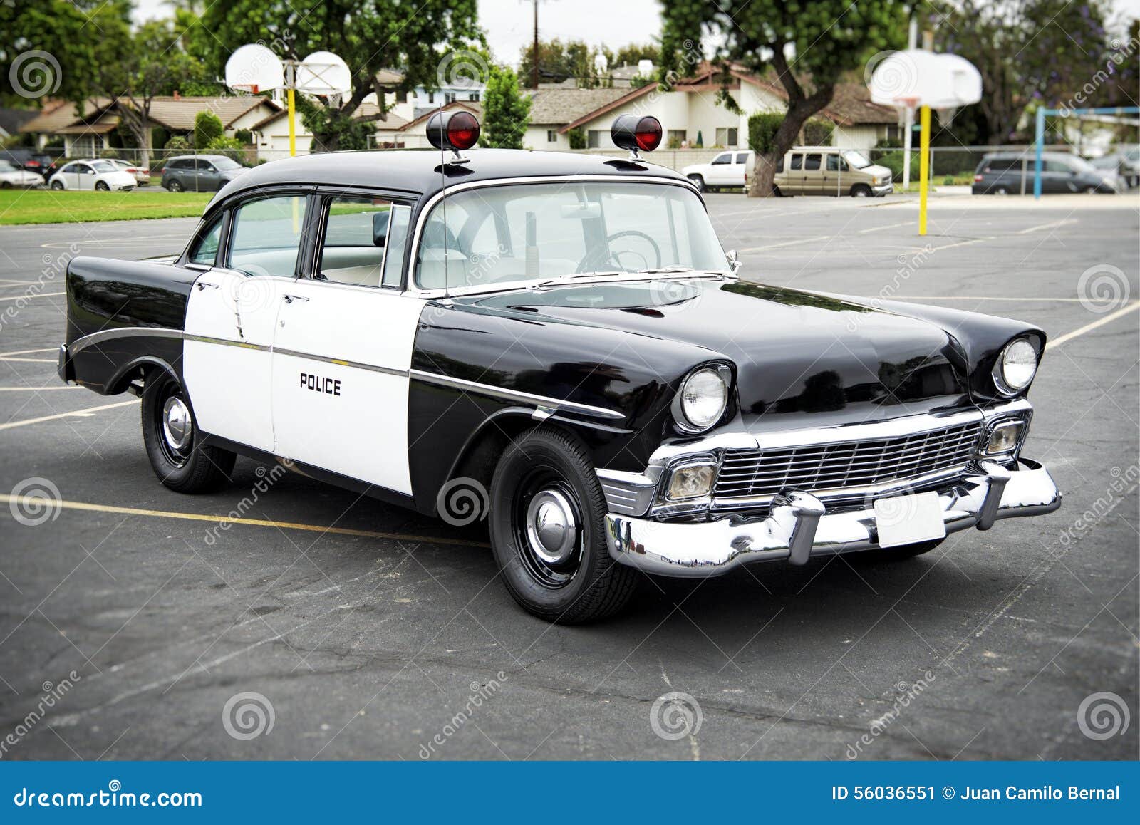 Old police car stock image. Image of safety, security - 56036551