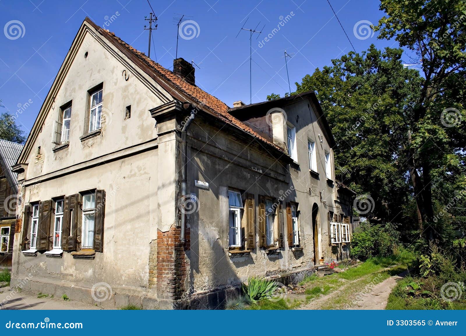 Old Polish houses stock image. Image of gravel, architecture - 3303565