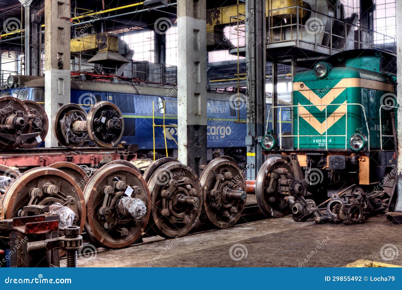 Old Polish Trains in Service Hall Editorial Photography - Image of ...