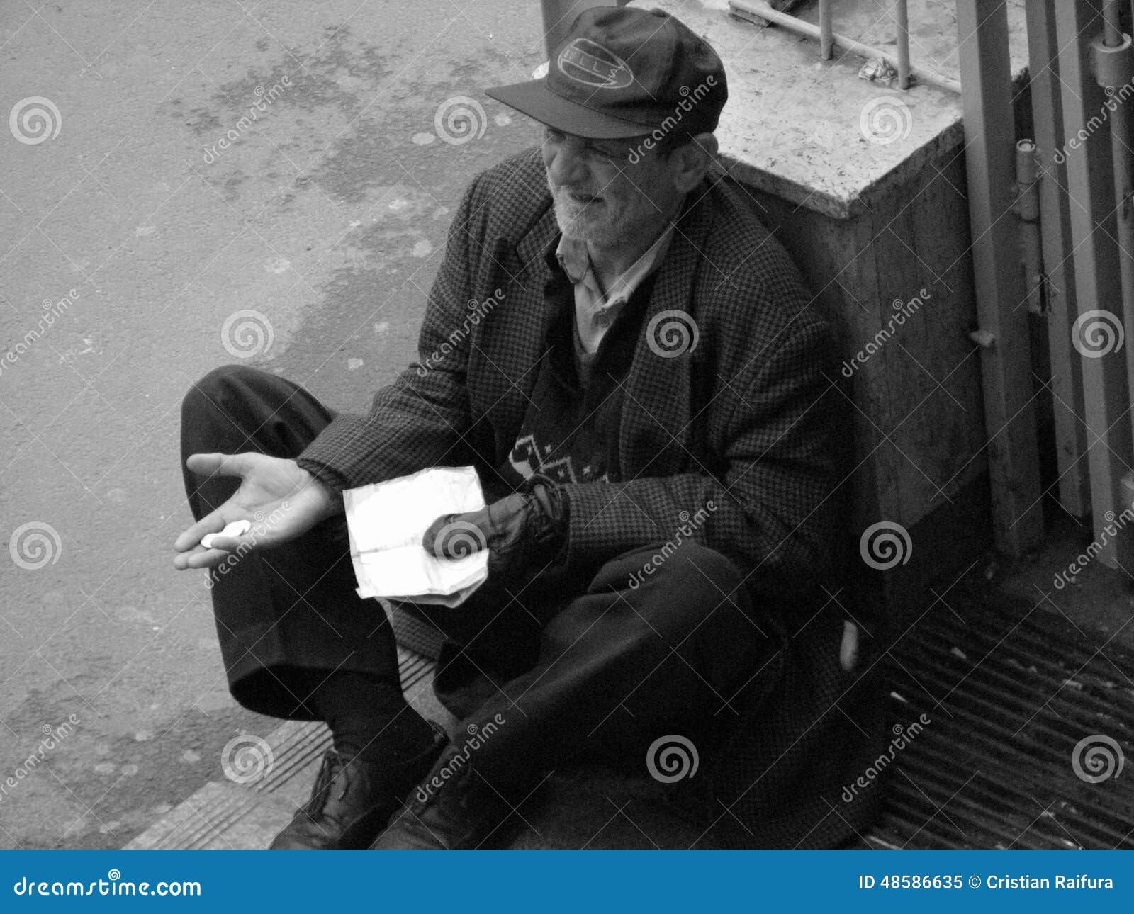 Old poor man editorial image. Image of money, male, outcast - 48586635