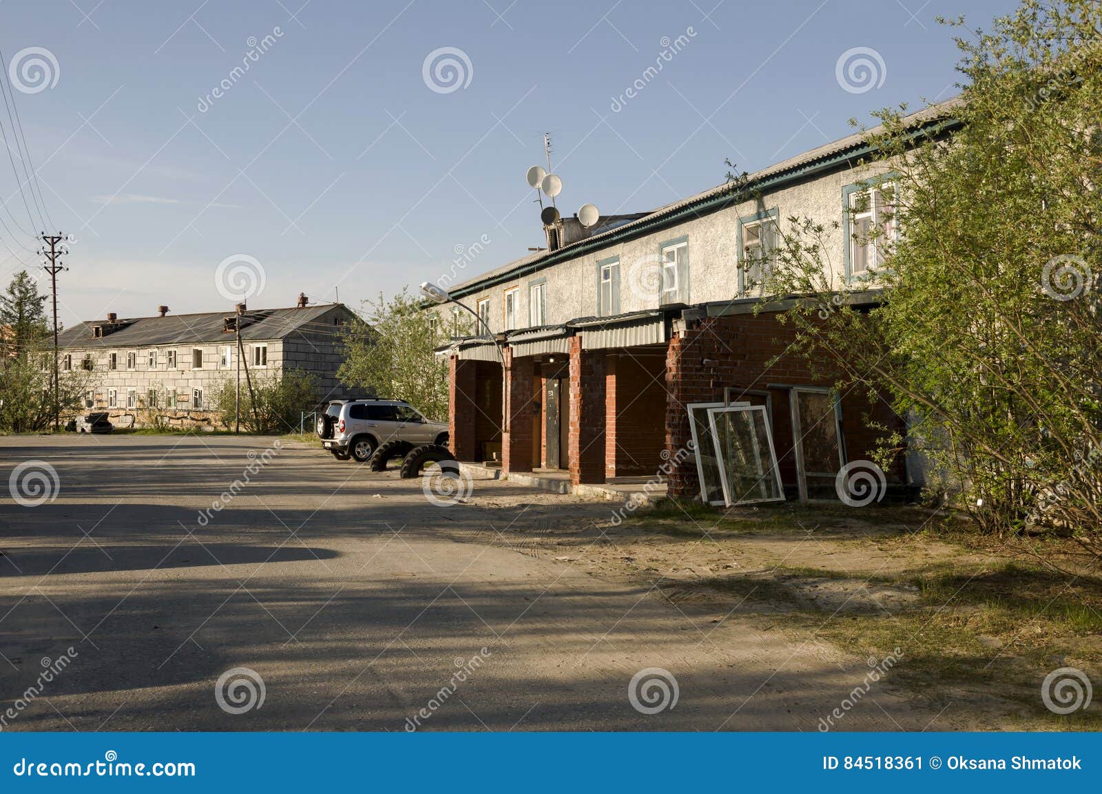 Old Poor and Misery Ruined Houses Stock Image - Image of modern, circle ...