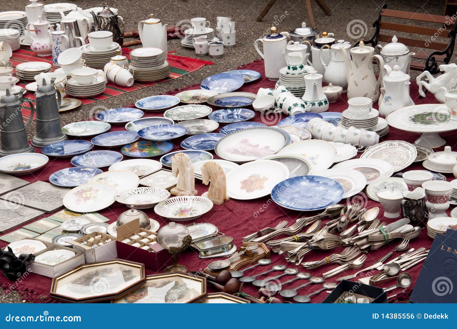 Old porcelain stock photo. Image of stuff, market, bargain - 14385556