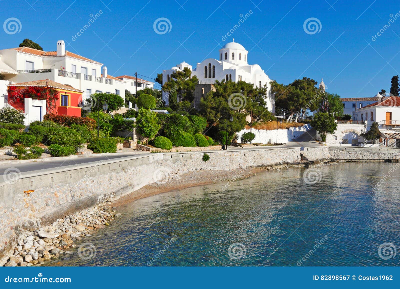 The Old Port of Spetses, Greece Stock Image - Image of tradition ...