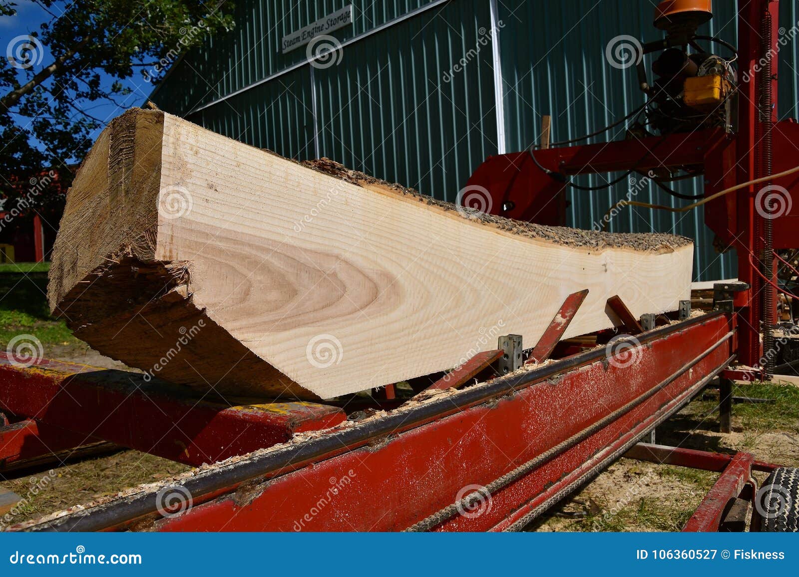 Old portable sawmill stock image. Image of mill, outdoors - 106360527