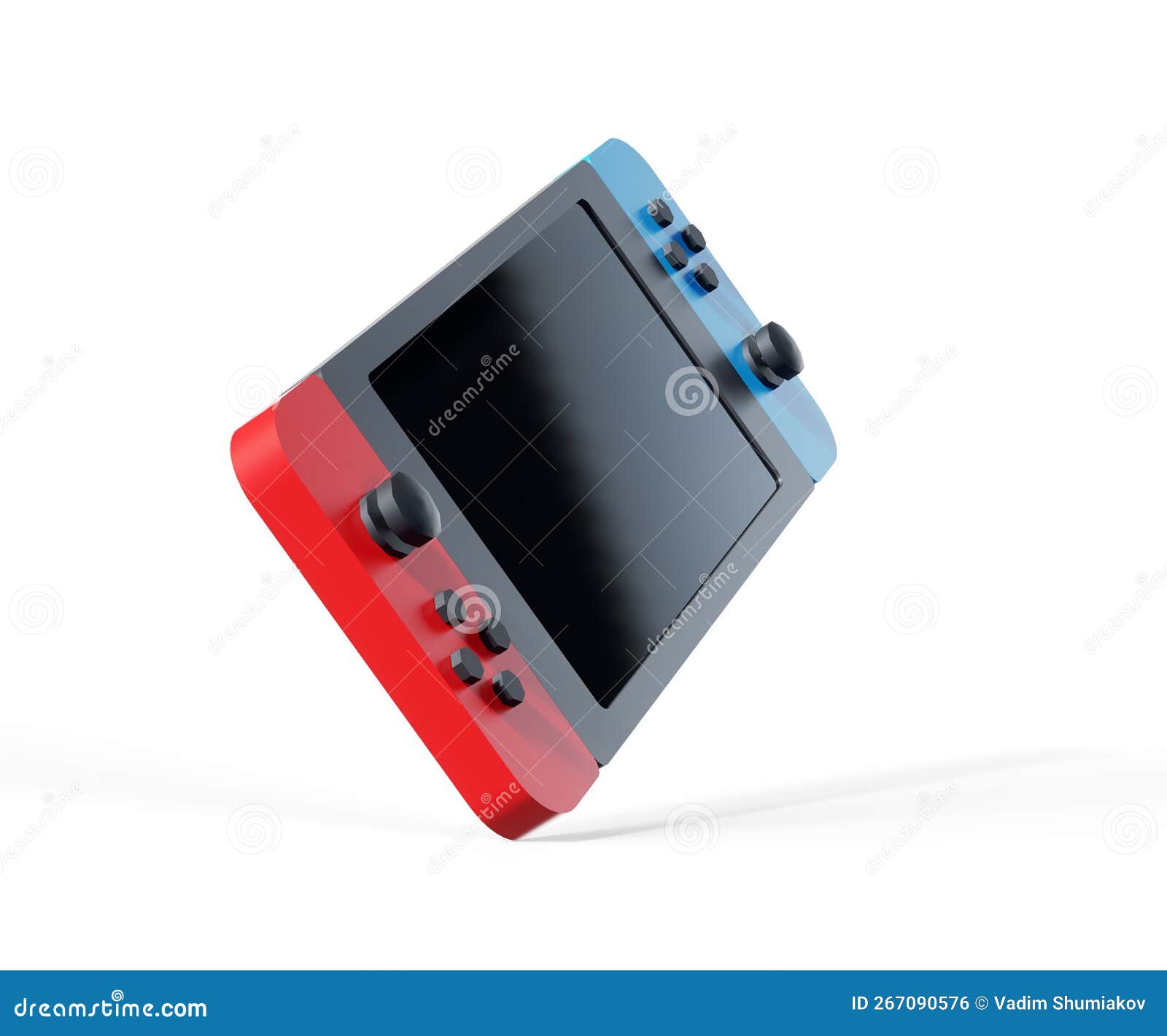 Old Portable Video Game Console. 3d Rendering Stock Illustration ...