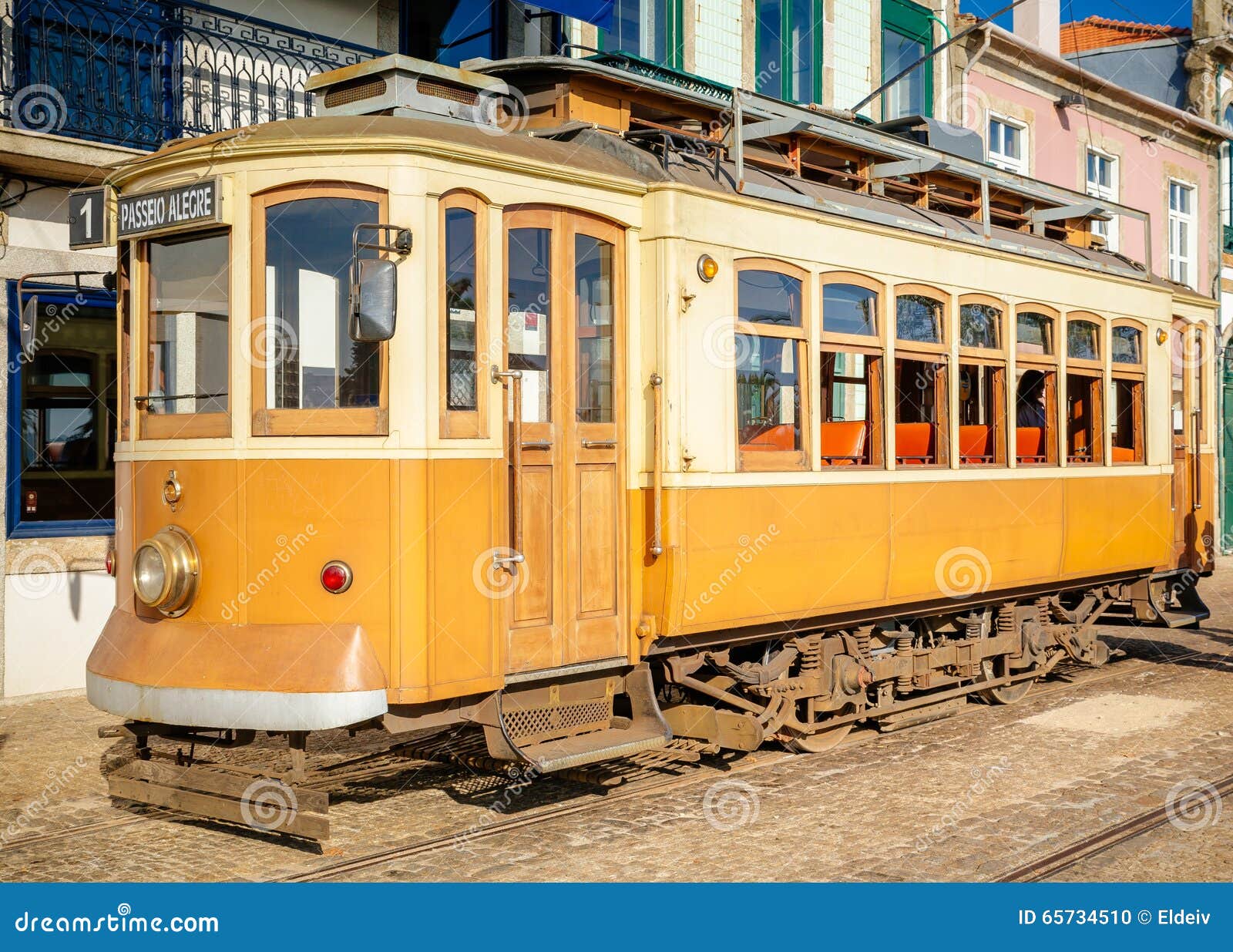Old Porto Streetcar Side stock photo. Image of transport - 65734510