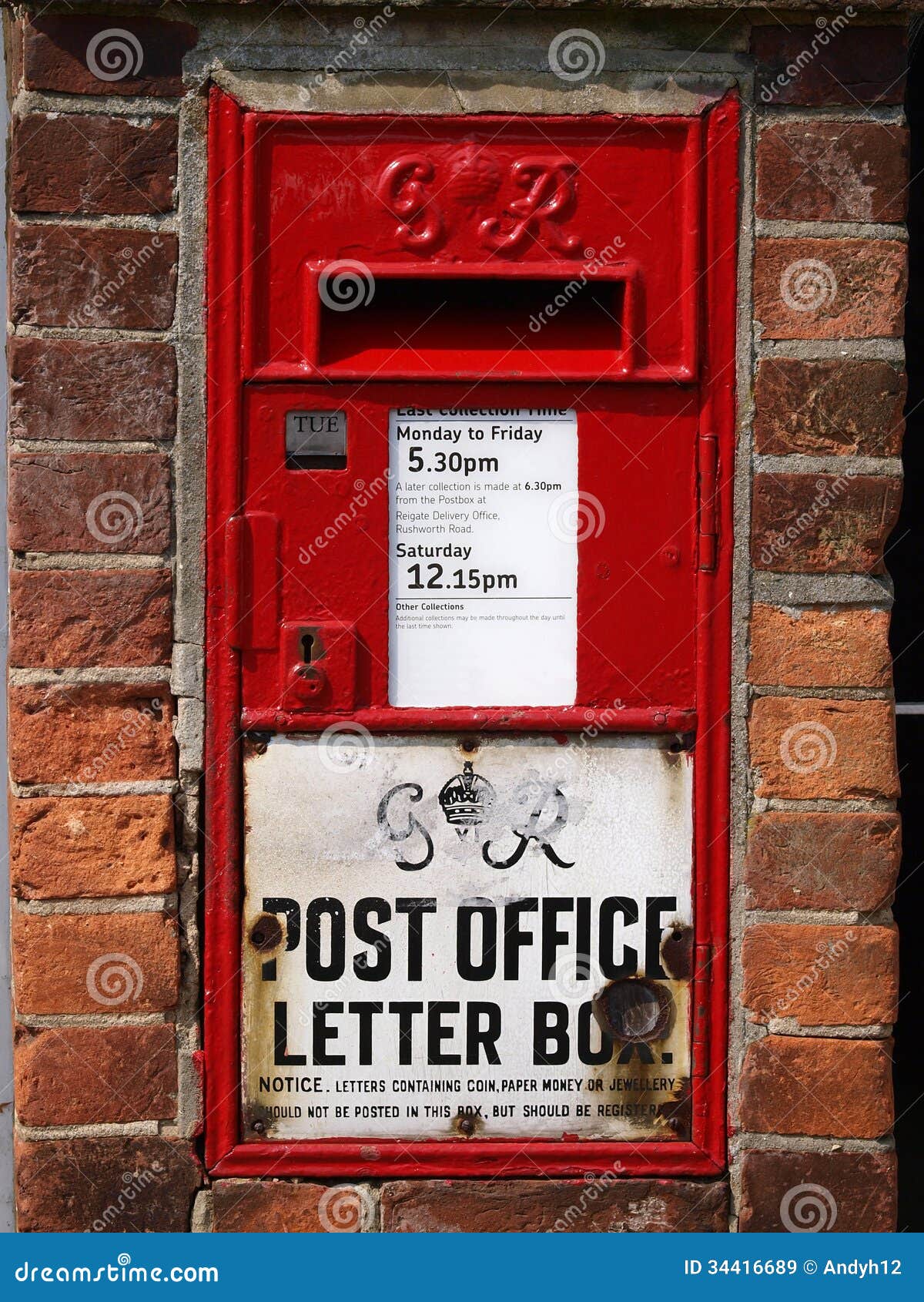 Old Post Box stock image. Image of england, post, royal - 34416689